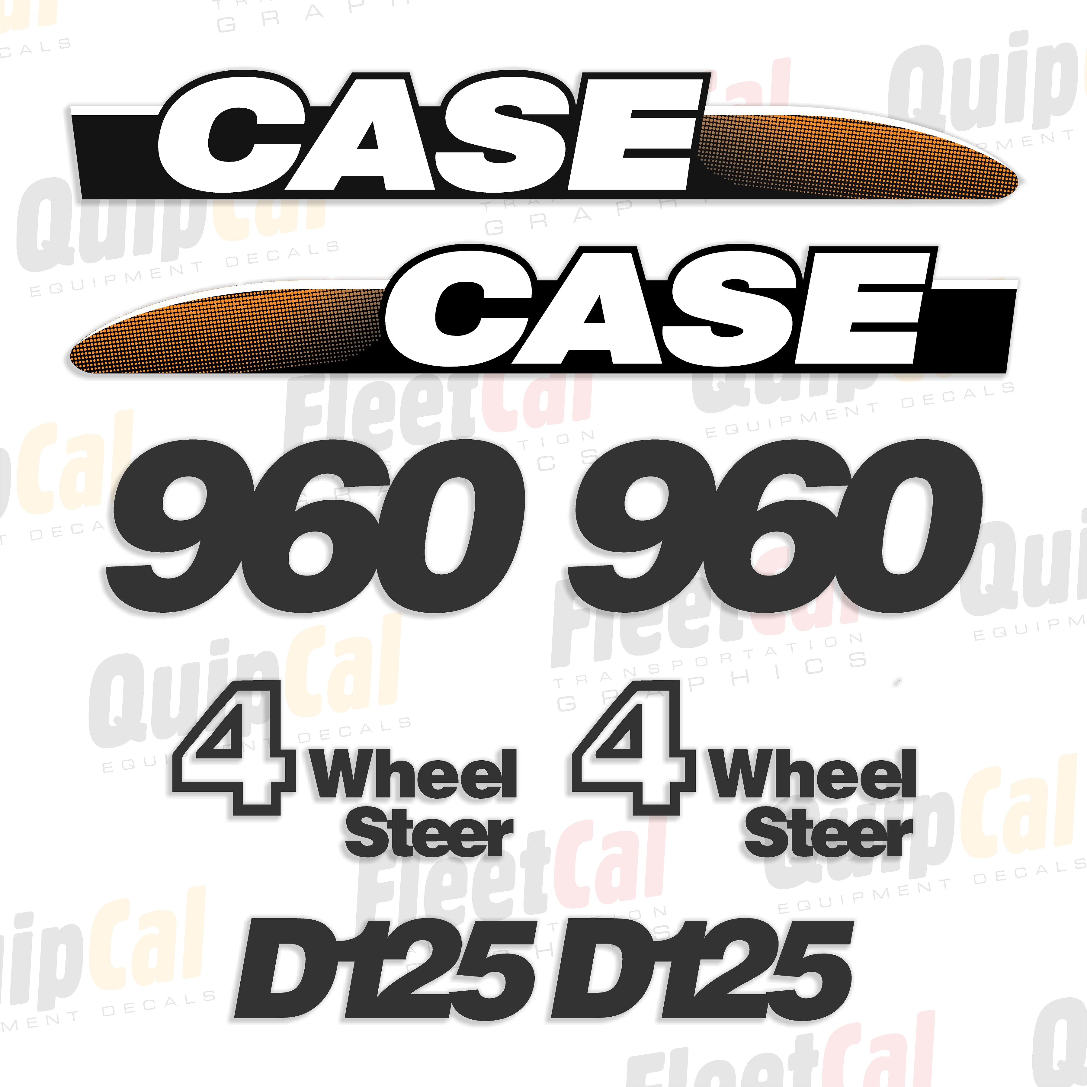 Case 960 Trencher Model Marking Decal Set – Truck and Equipment Decals