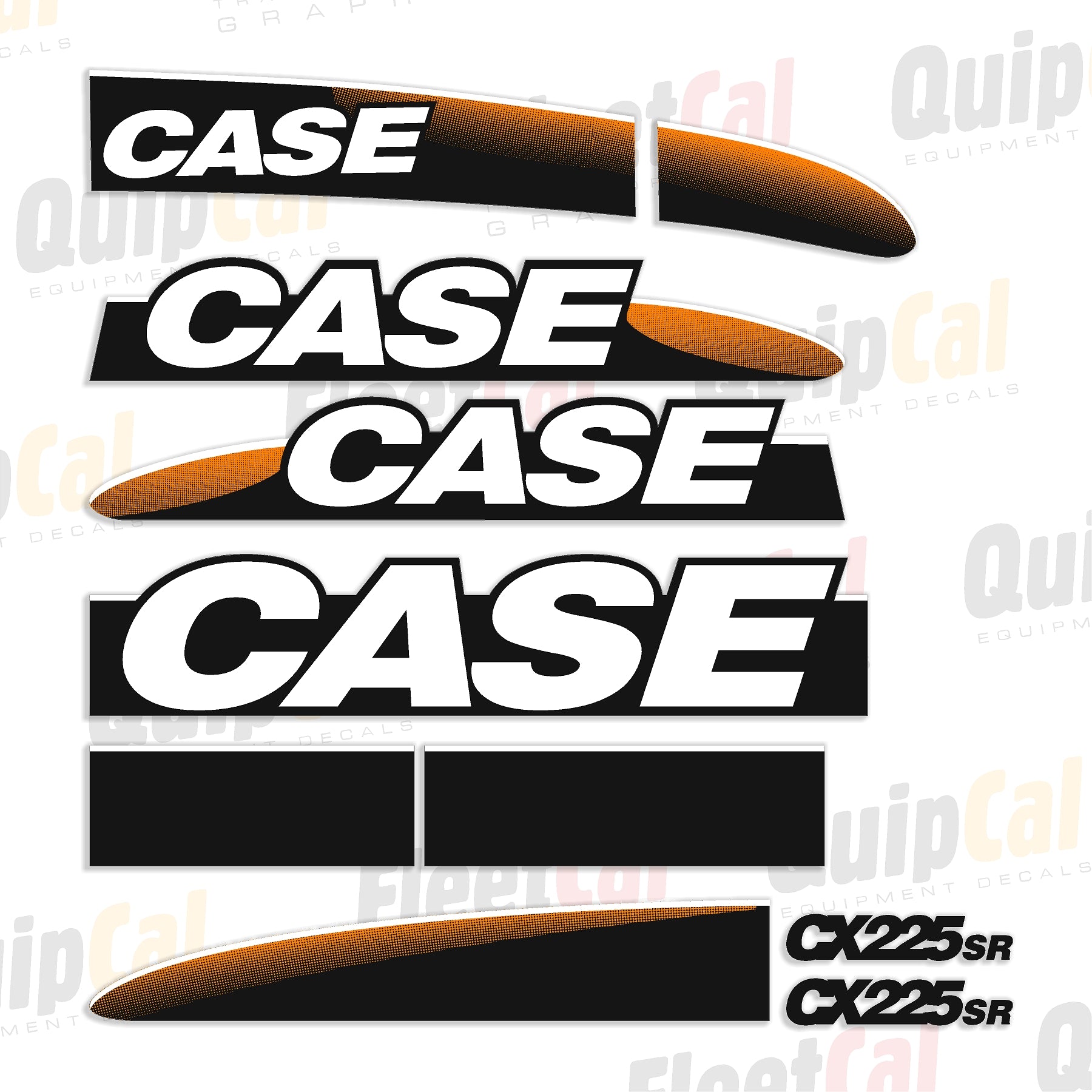 Case CX225SR Pre 2012 Model Marking Decal Set – Truck and Equipment Decals