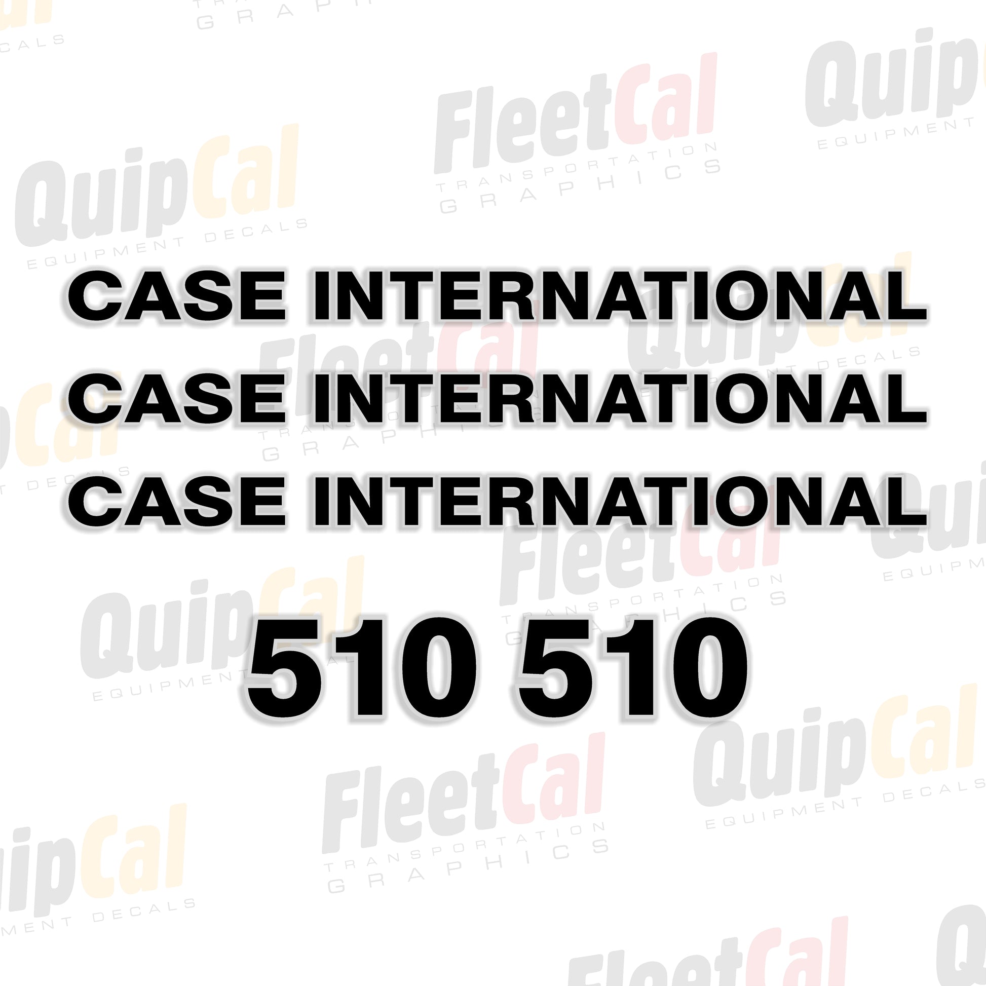 Case International 510 Front Loader Marking Decal Set – Truck and ...