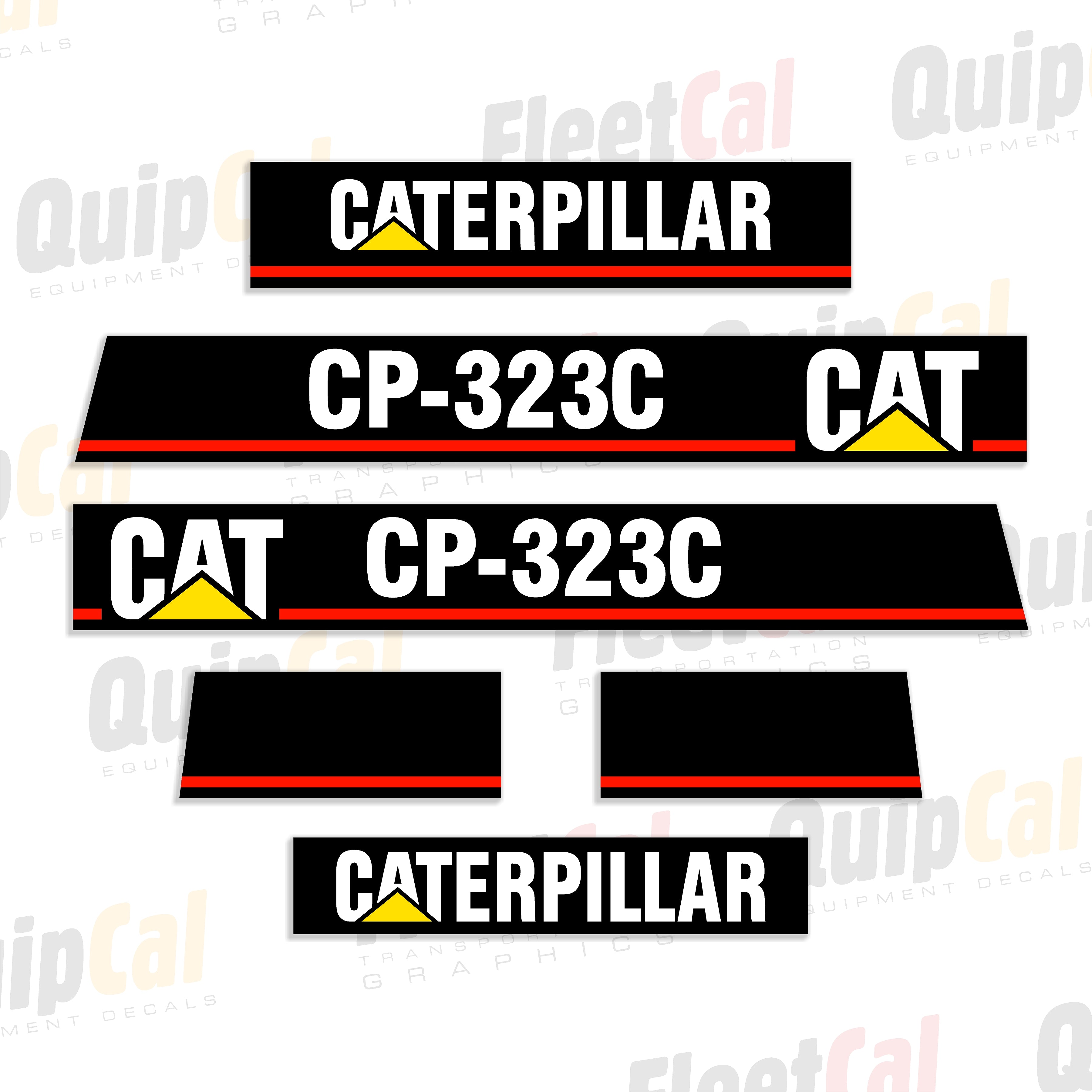 Cat CP-323C Compactor Decal Set (with front push blade) – Truck and ...