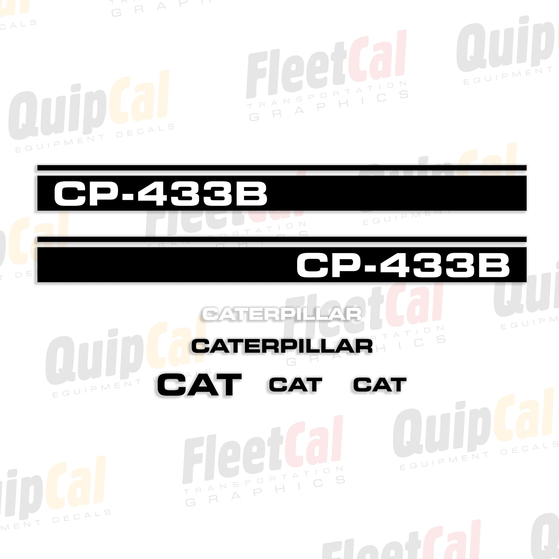 Cat CP-433B Compactor Late 1980s Model Decal Set – Truck and Equipment ...