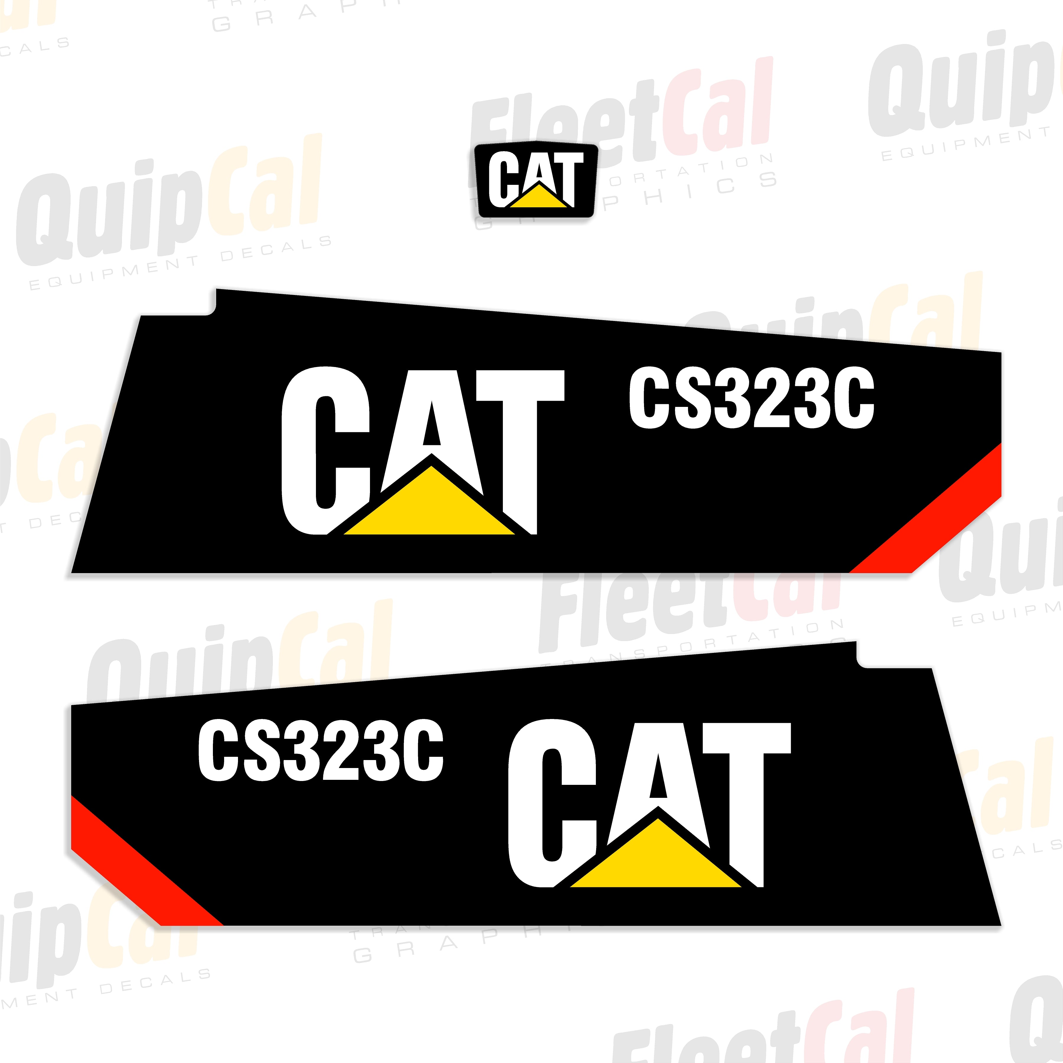 Cat CS-323C Compactor Late Model Decal Set – Truck and Equipment Decals