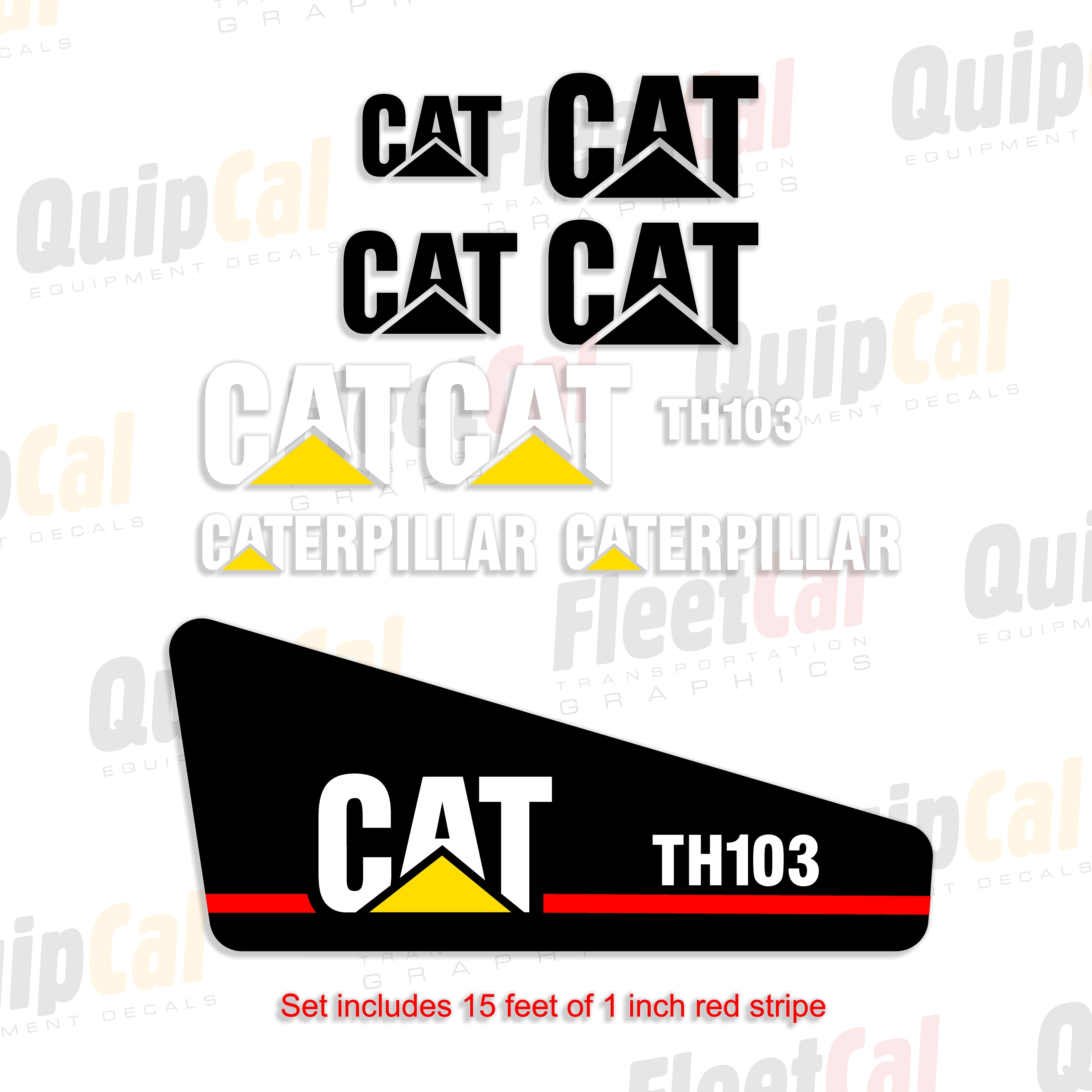 Cat TH103 Telehandler 2002 Model Decal Set – Truck and Equipment Decals