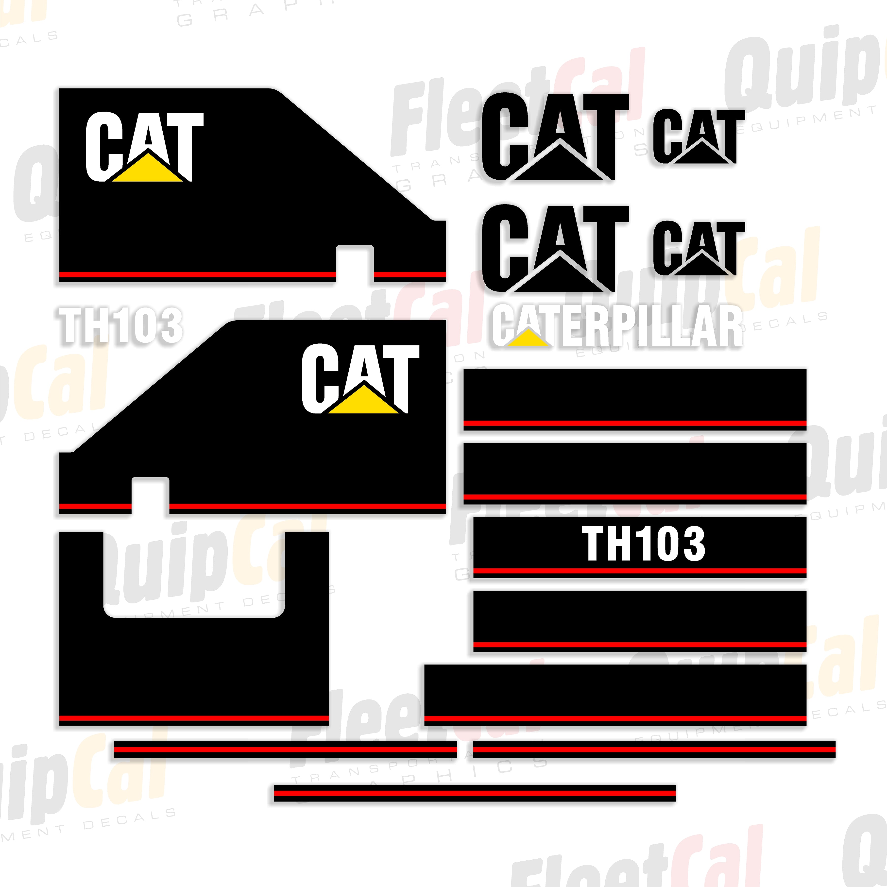 Cat TH103 Telehandler Early Model Decal Set – Truck and Equipment Decals