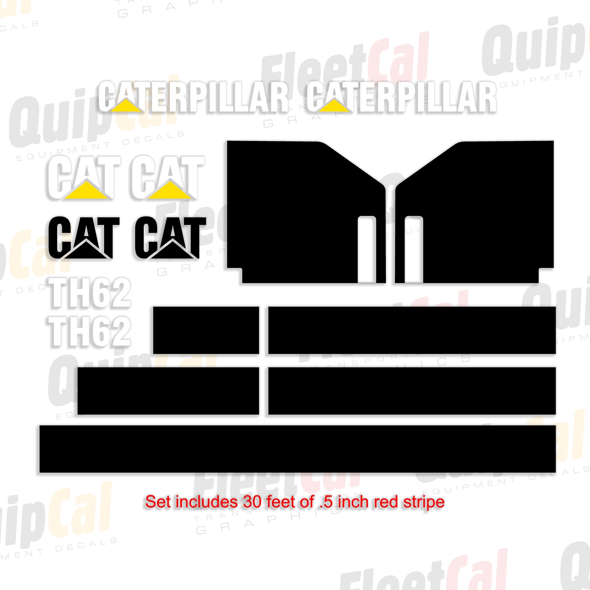 Cat TH62 Telehandler Early Model Decal Set – Truck and Equipment Decals