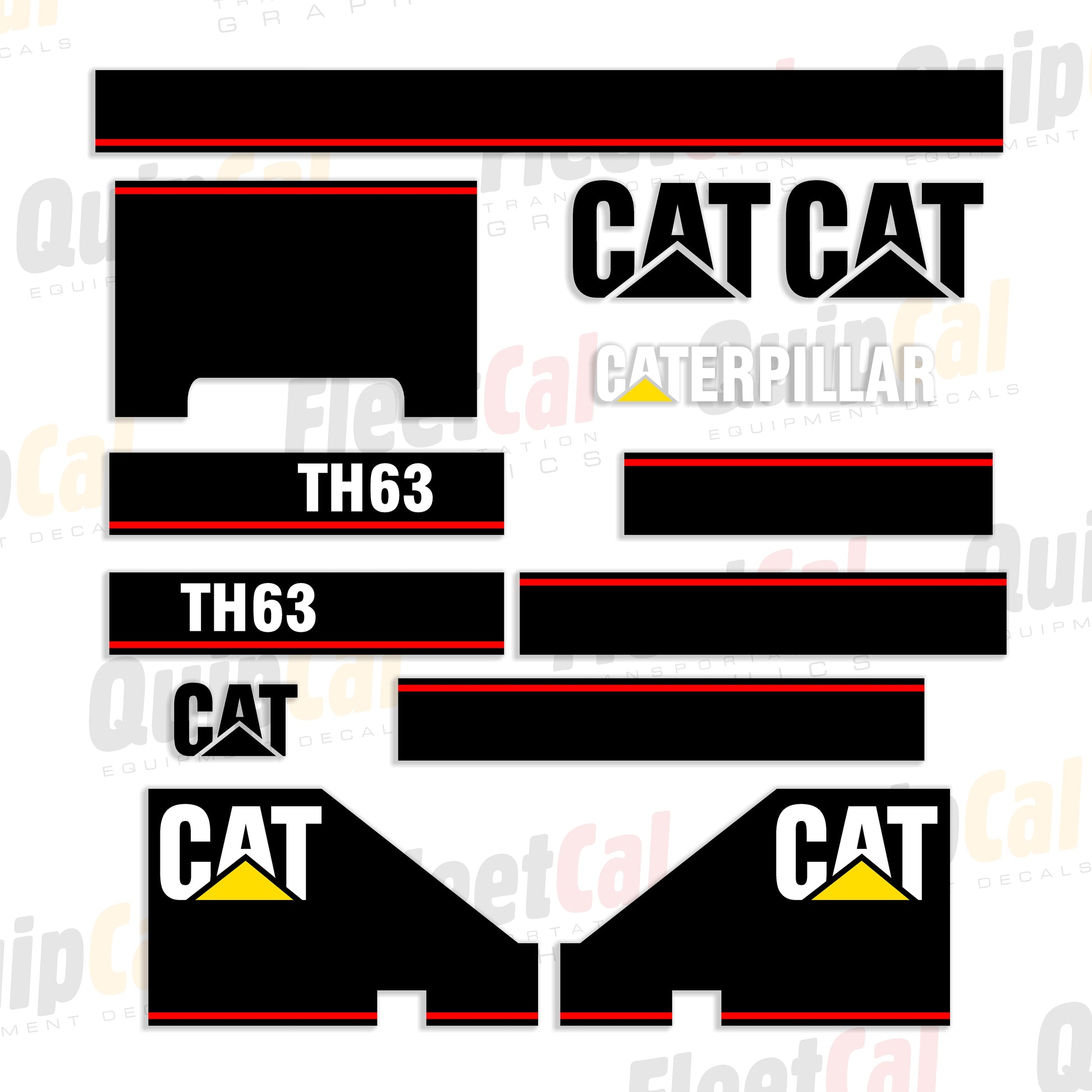 Cat TH63 Telehandler Early Model Decal Set – Truck and Equipment Decals