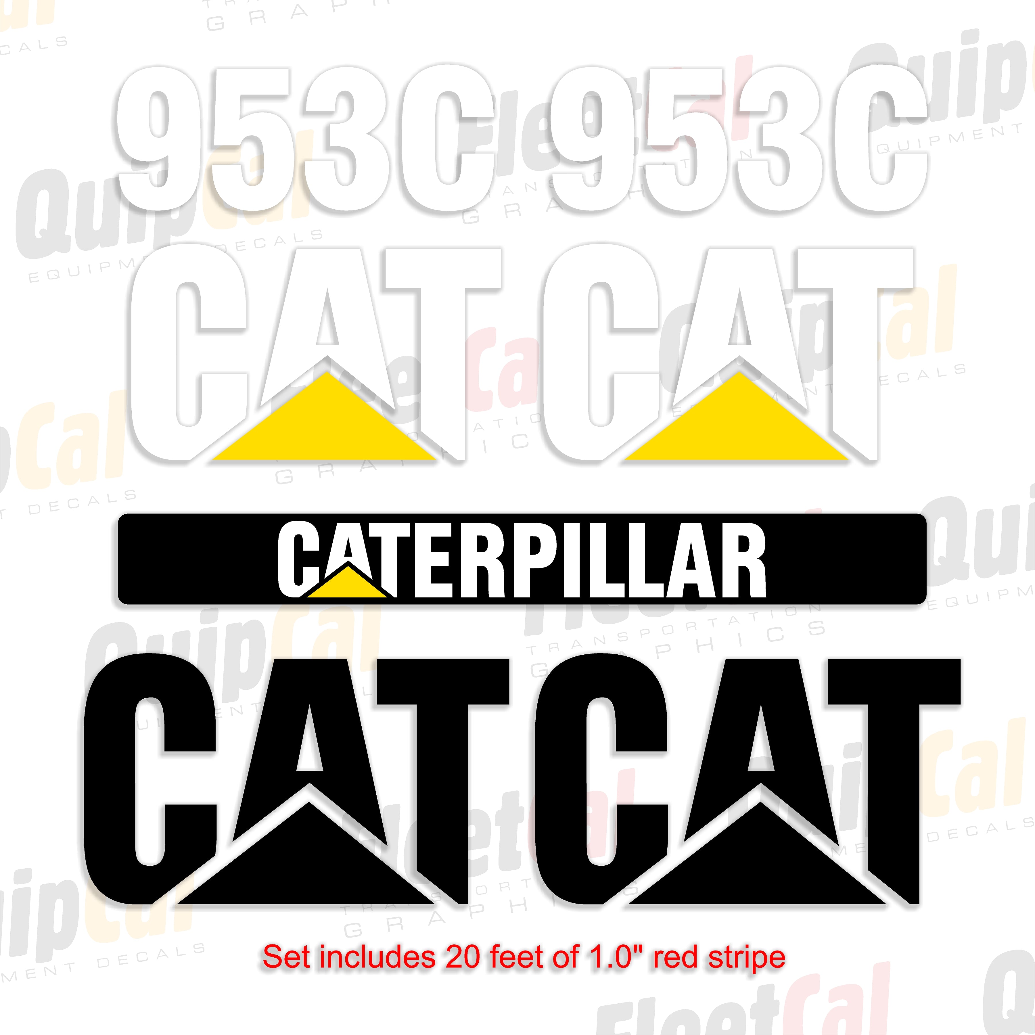 Cat 953C Crawler Loader Pre 2004 Model Marking Decal Set – Truck and ...