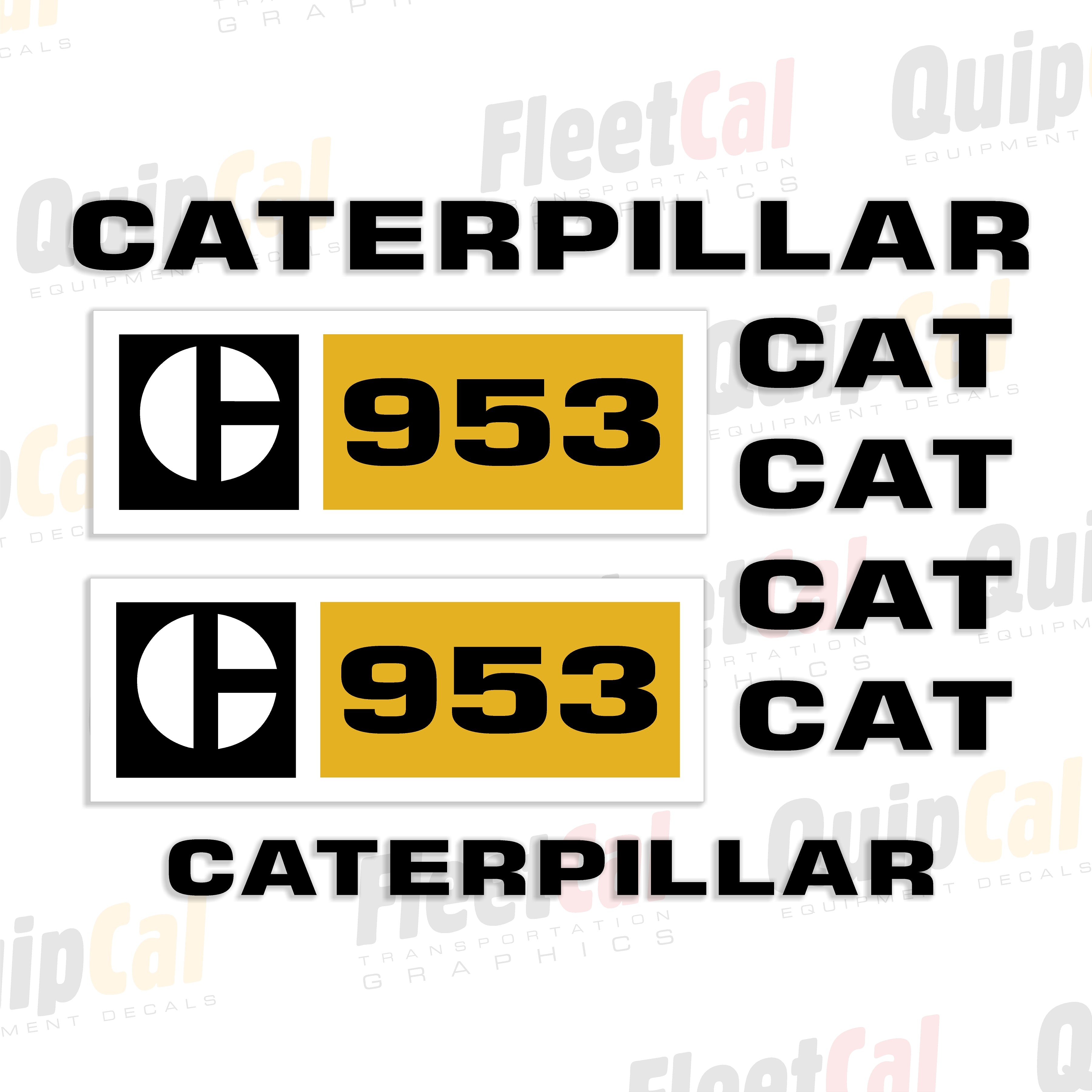 Cat 953 Crawler Loader Marking Decal Set – Truck and Equipment Decals