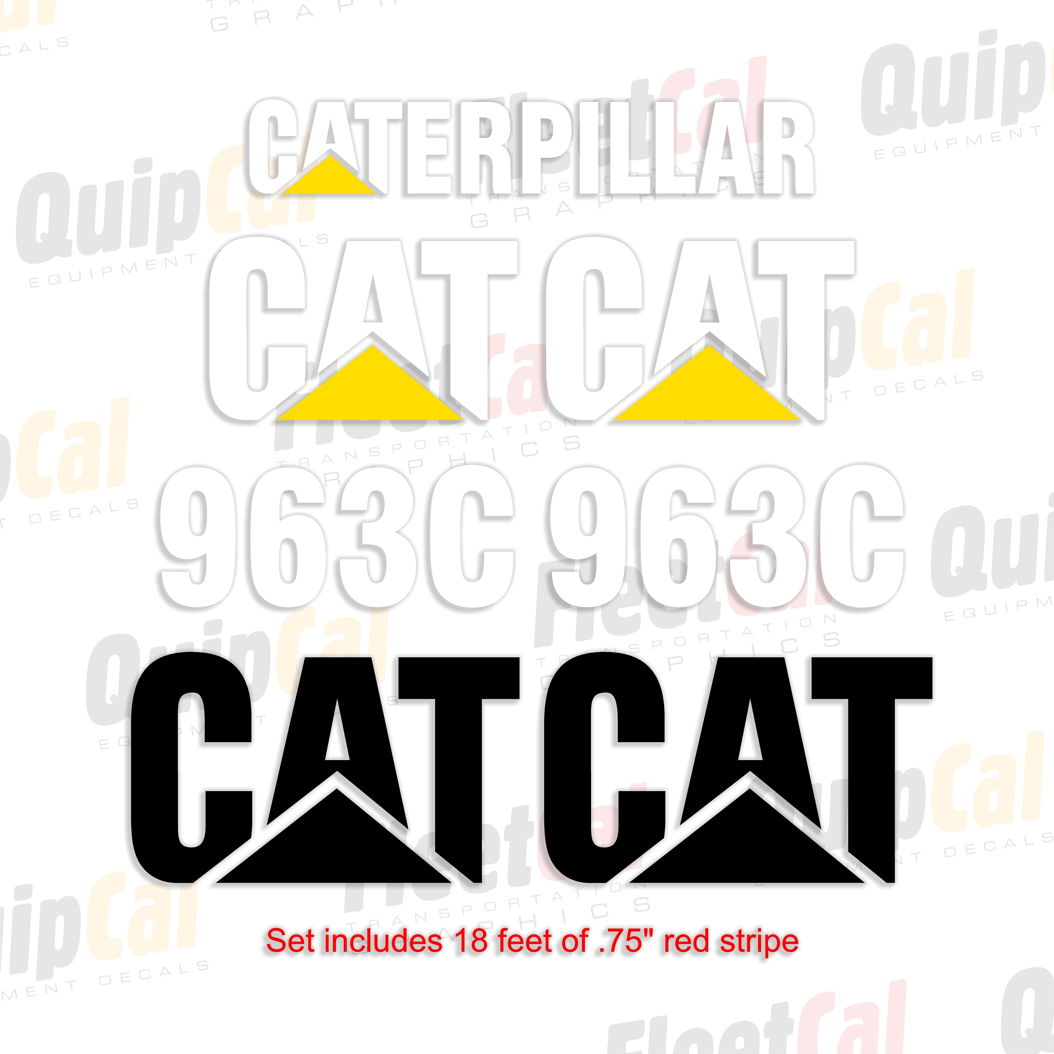 Cat 963C Crawler Loader Pre 2004 Model Marking Decal Set – Truck and ...