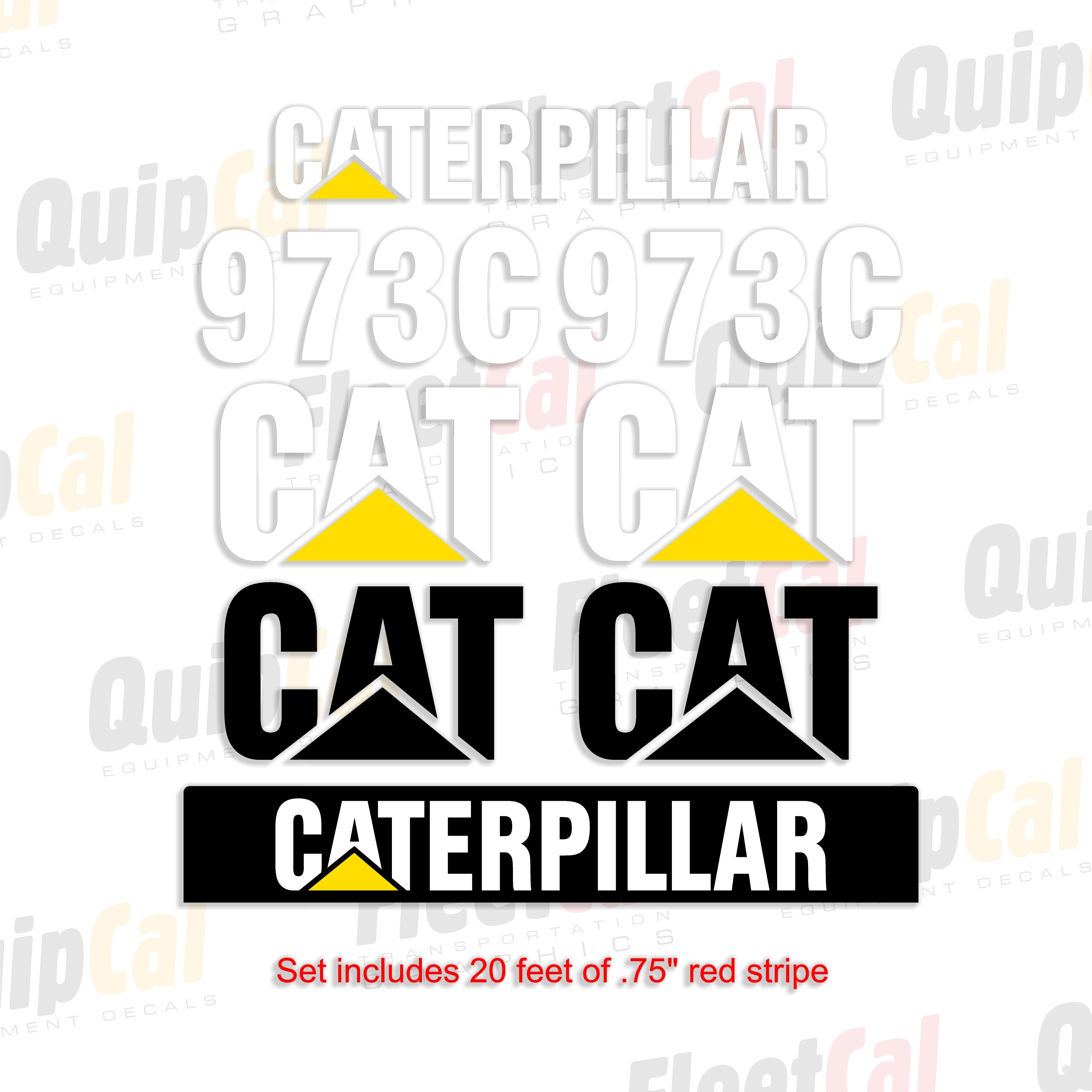 Cat 973C Crawler Loader Pre 2004 Model Marking Decal Set – Truck and ...