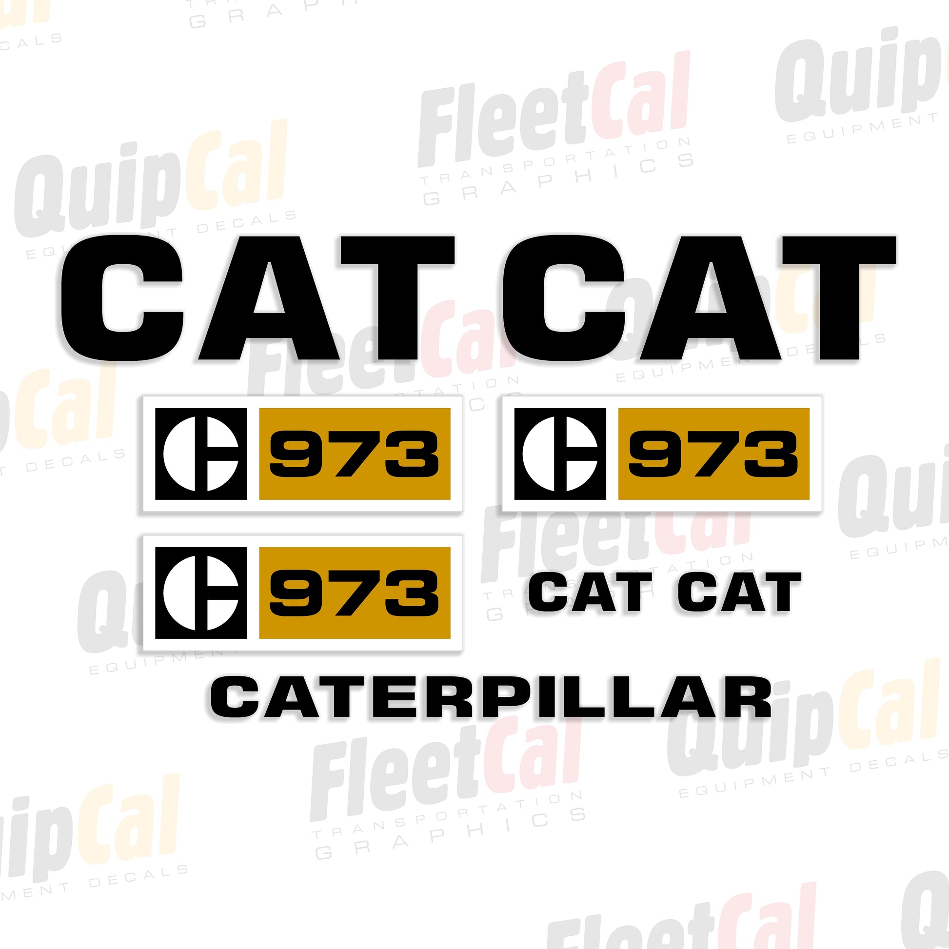 Cat 973 Crawler Loader Marking Decal Set – Truck and Equipment Decals