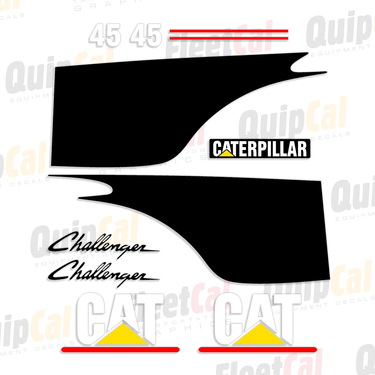Cat Challenger 45 Tractor Marking Decal Set – Truck and Equipment Decals