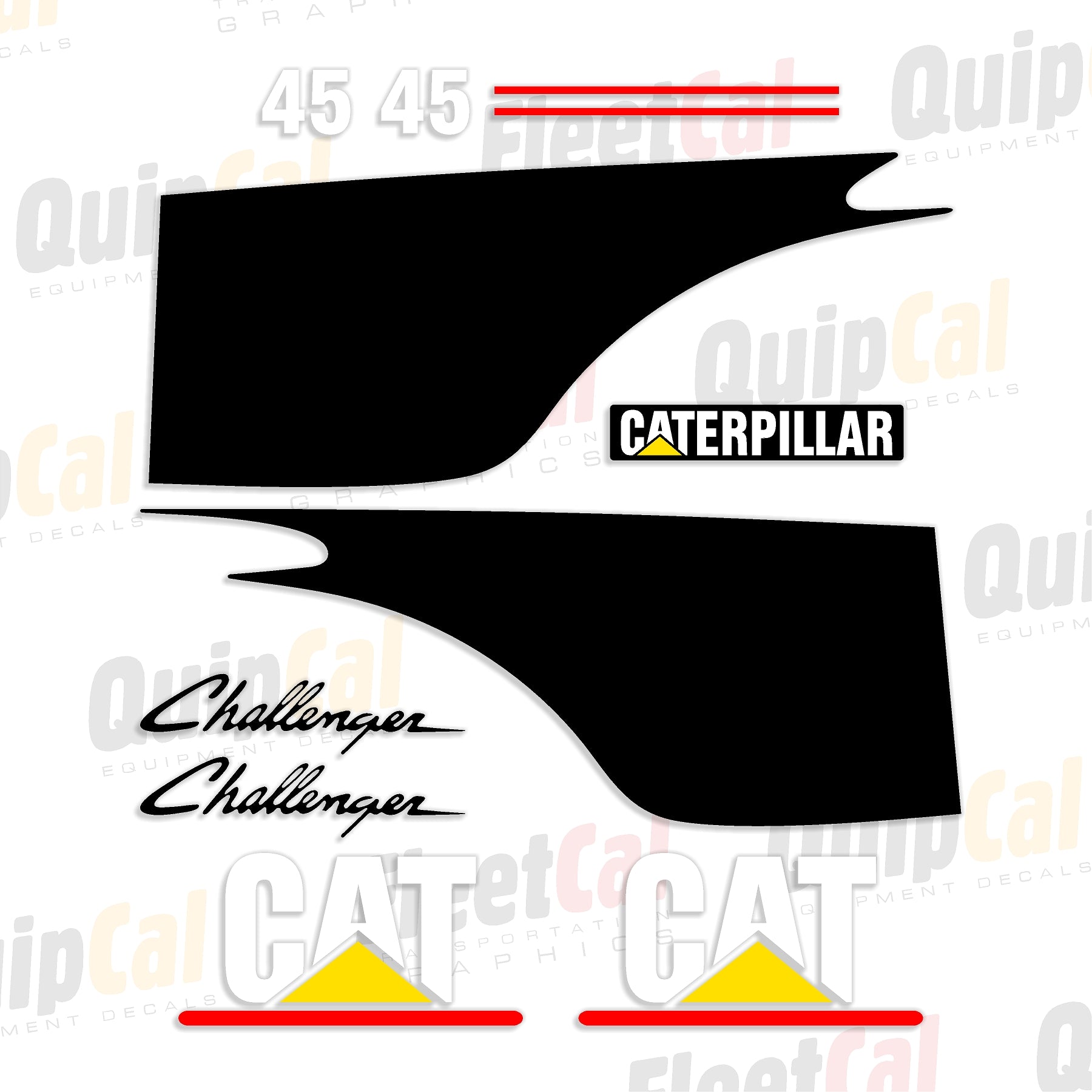 Cat Challenger 45 Tractor Marking Decal Set – Truck and Equipment Decals