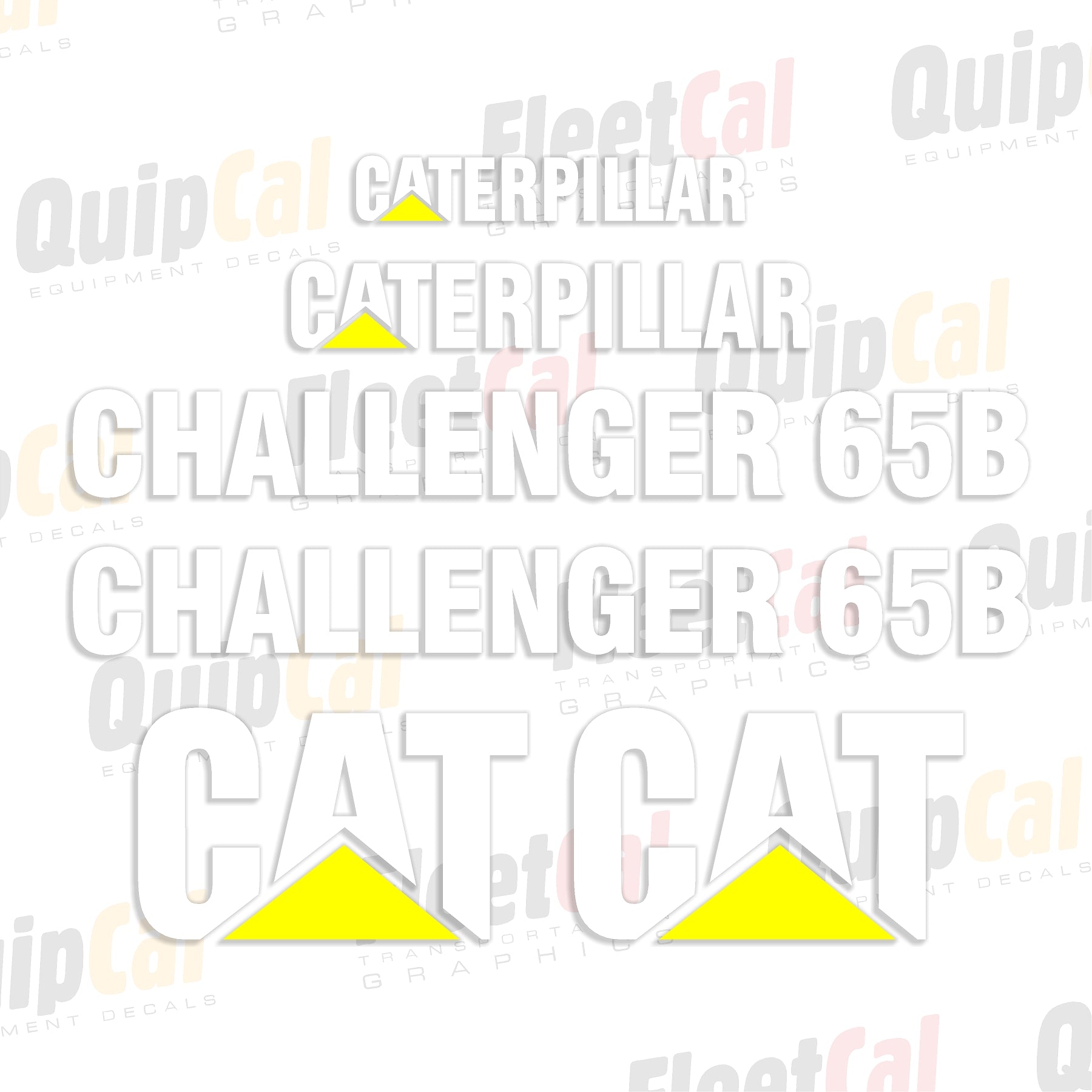 Cat Challenger 65B Tractor Marking Decal Set – Truck and Equipment Decals