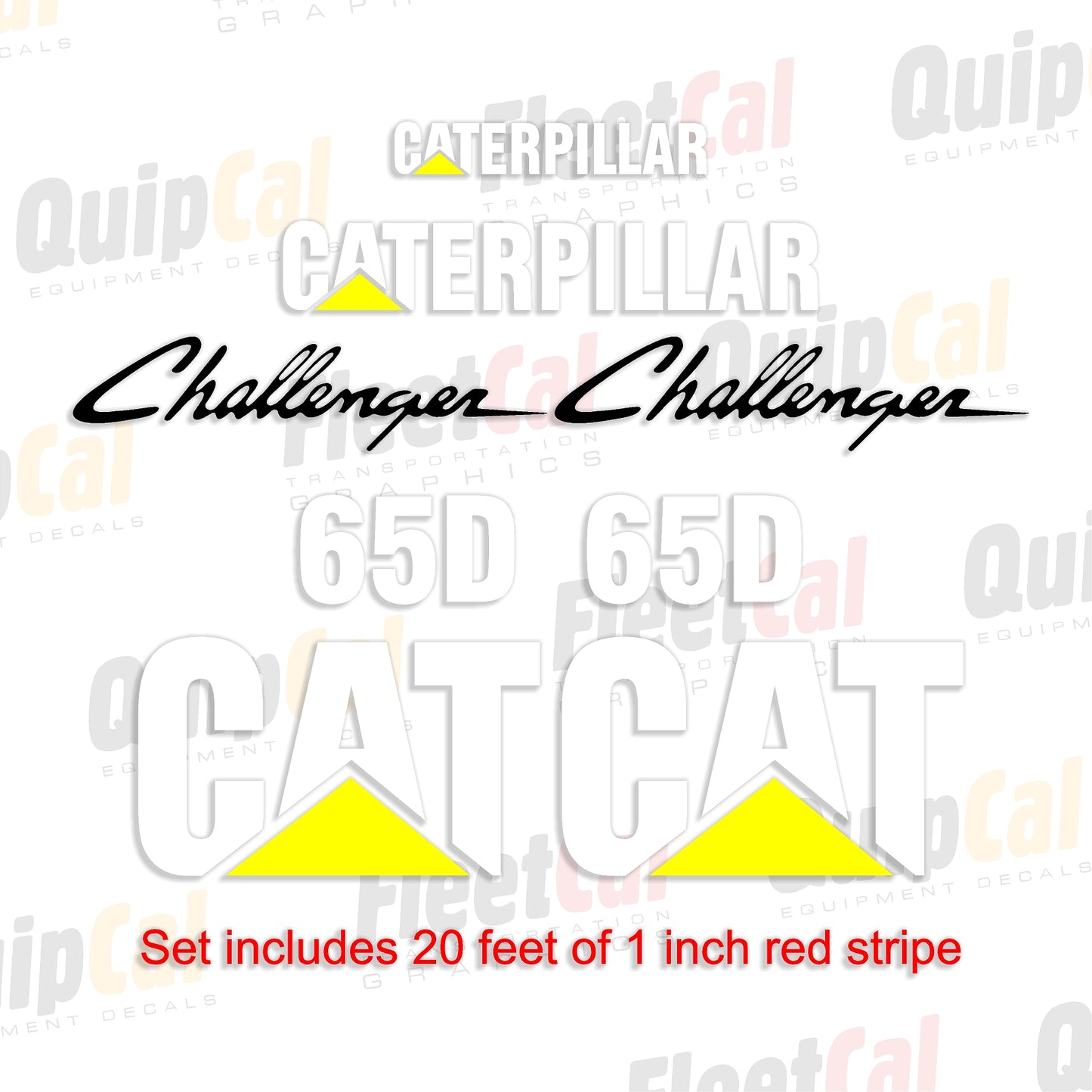 Cat Challenger 65D Tractor Marking Decal Set – Truck and Equipment Decals