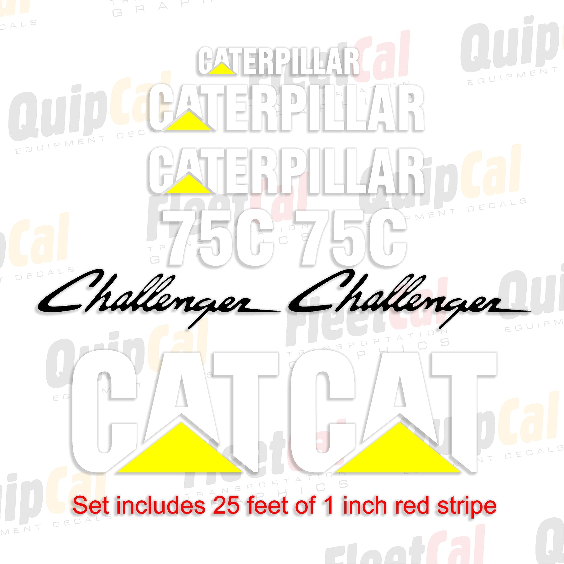 Cat Challenger 75C Tractor Marking Decal Set – Truck and Equipment Decals