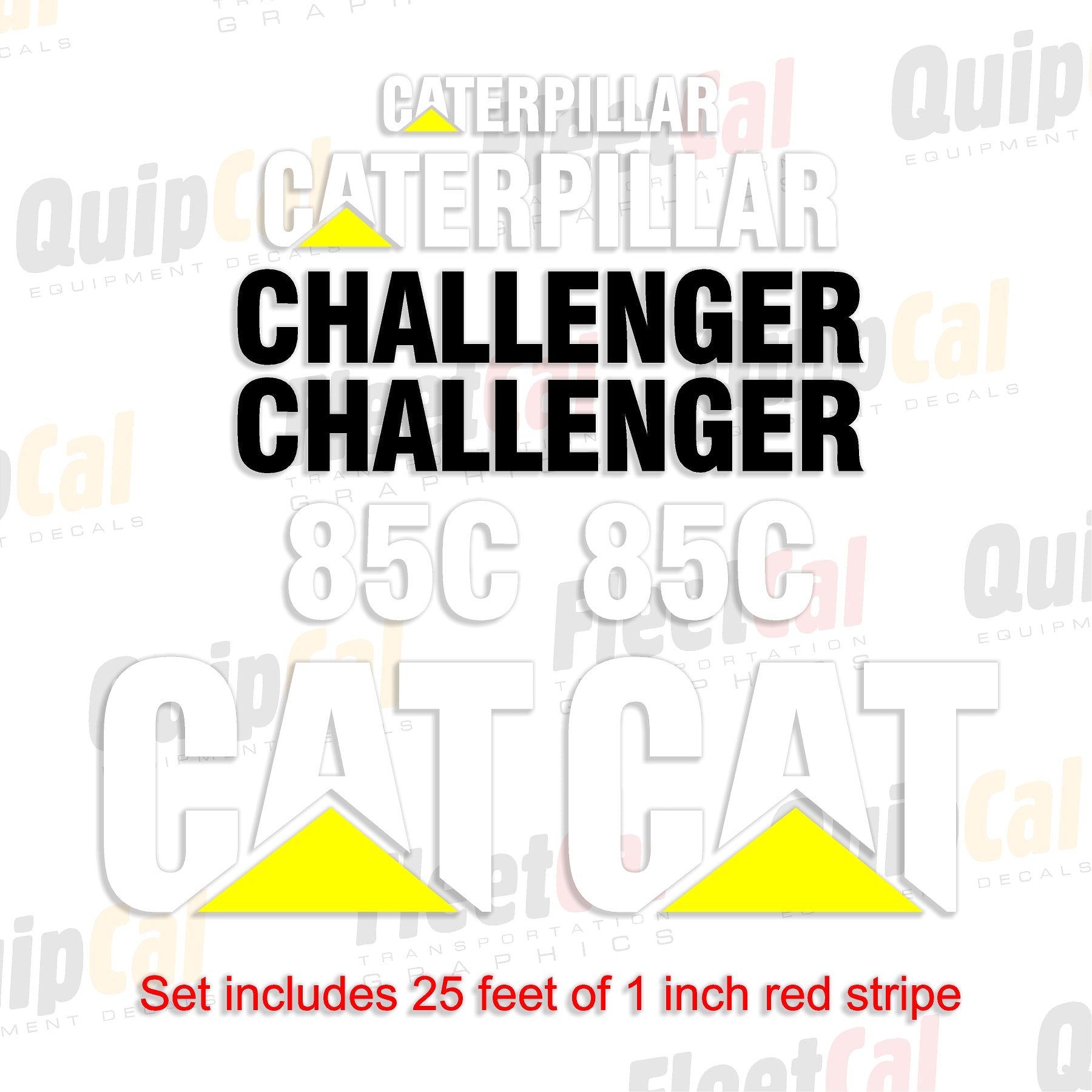 Cat Challenger 85C Tractor Marking Decal Set – Truck and Equipment Decals