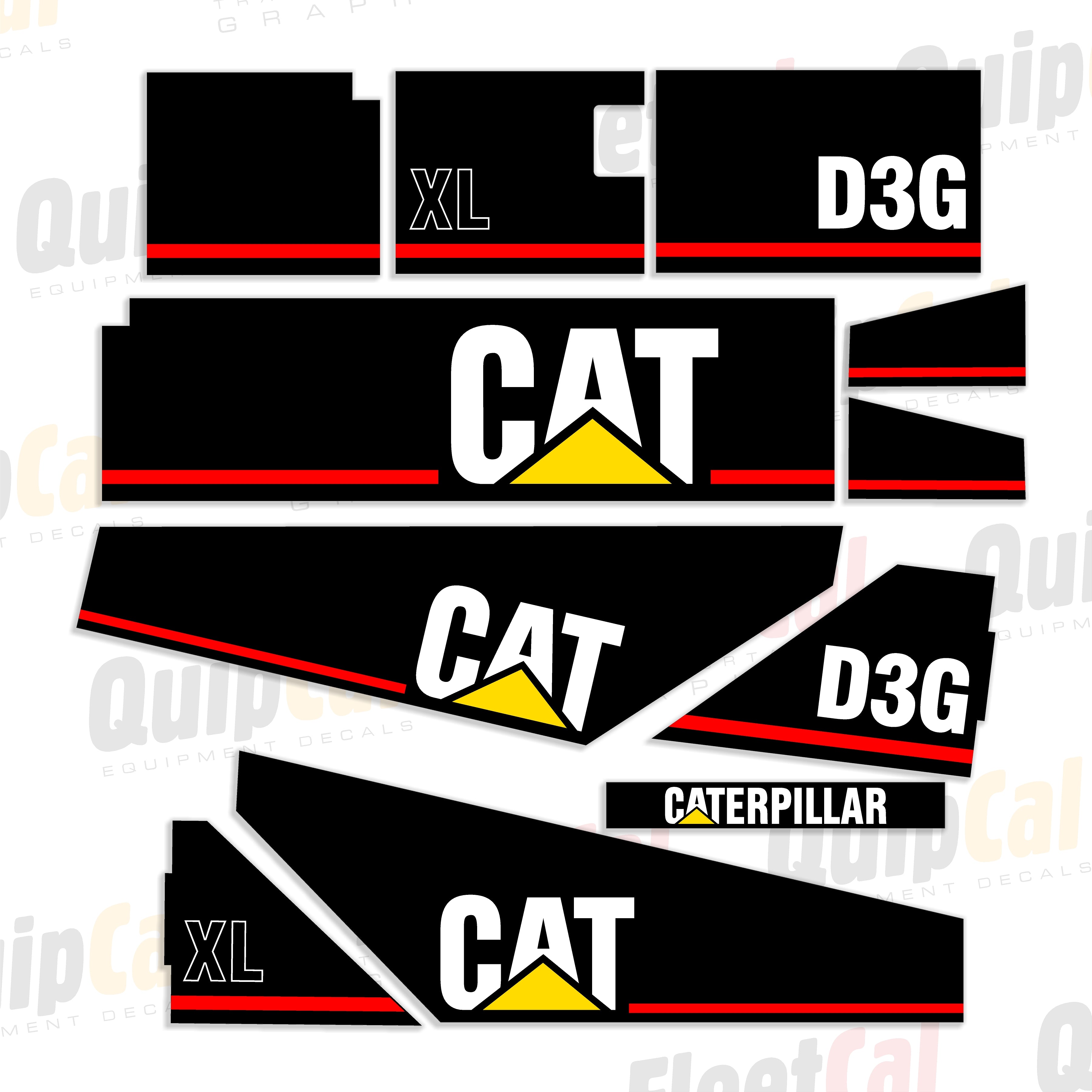 Cat D3G XL Dozer Marking Decal Set – Truck and Equipment Decals