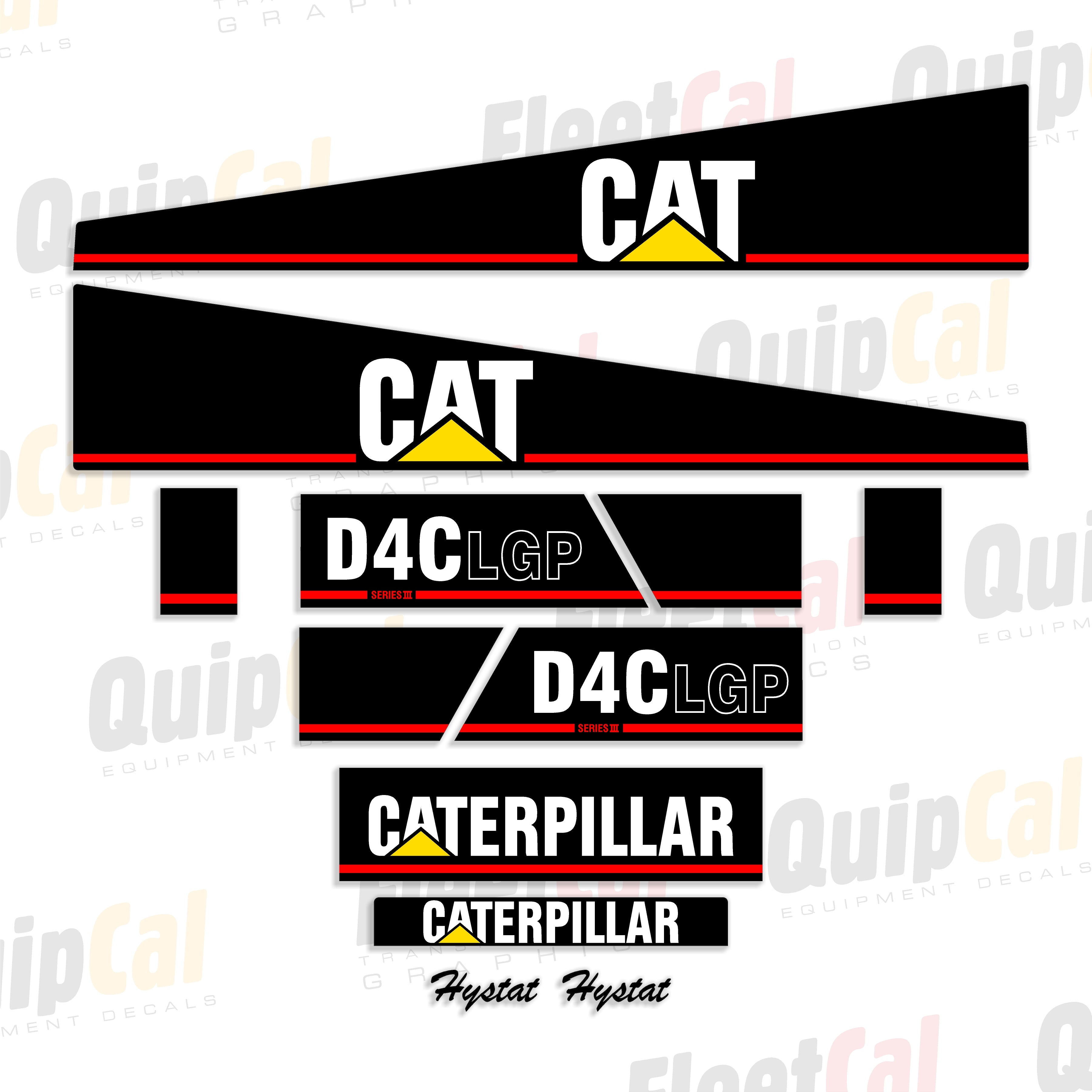 Cat D4C LGP Series III Dozer Marking Decal Set – Truck and Equipment Decals