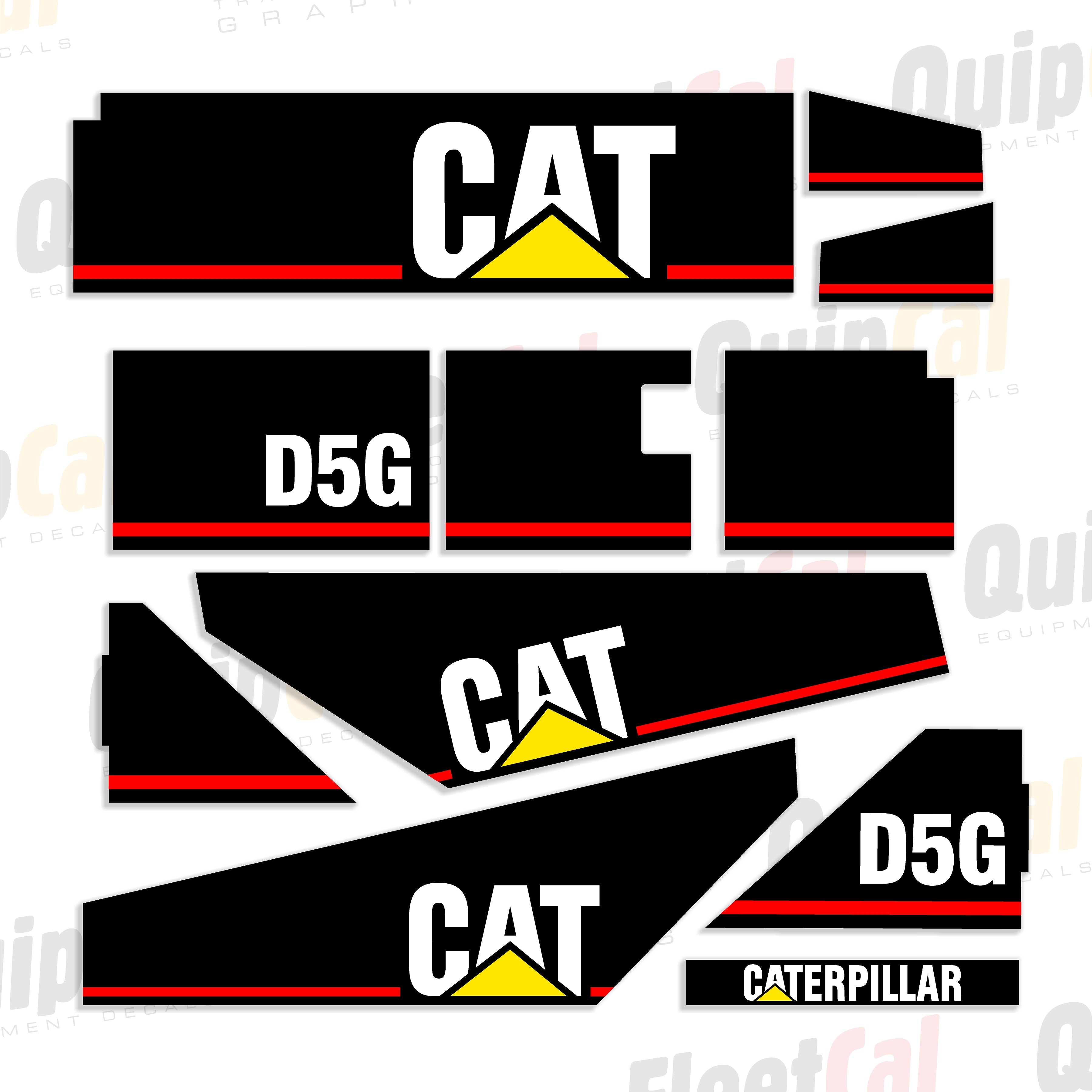 Cat D5G Dozer Marking Decal Set – Truck and Equipment Decals