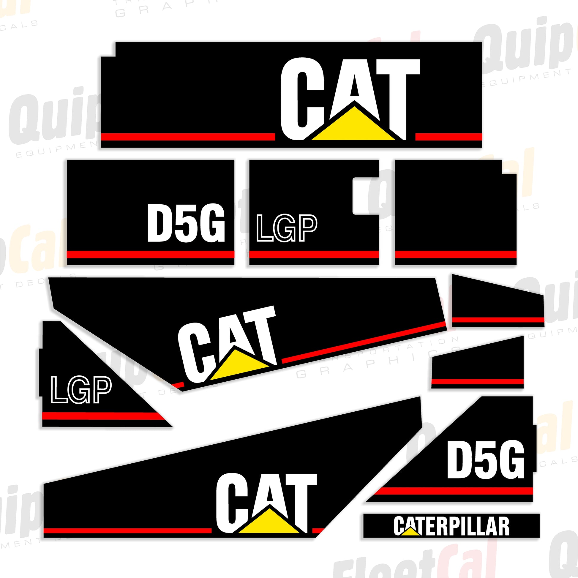Cat D5G LGP Dozer Marking Decal Set – Truck and Equipment Decals