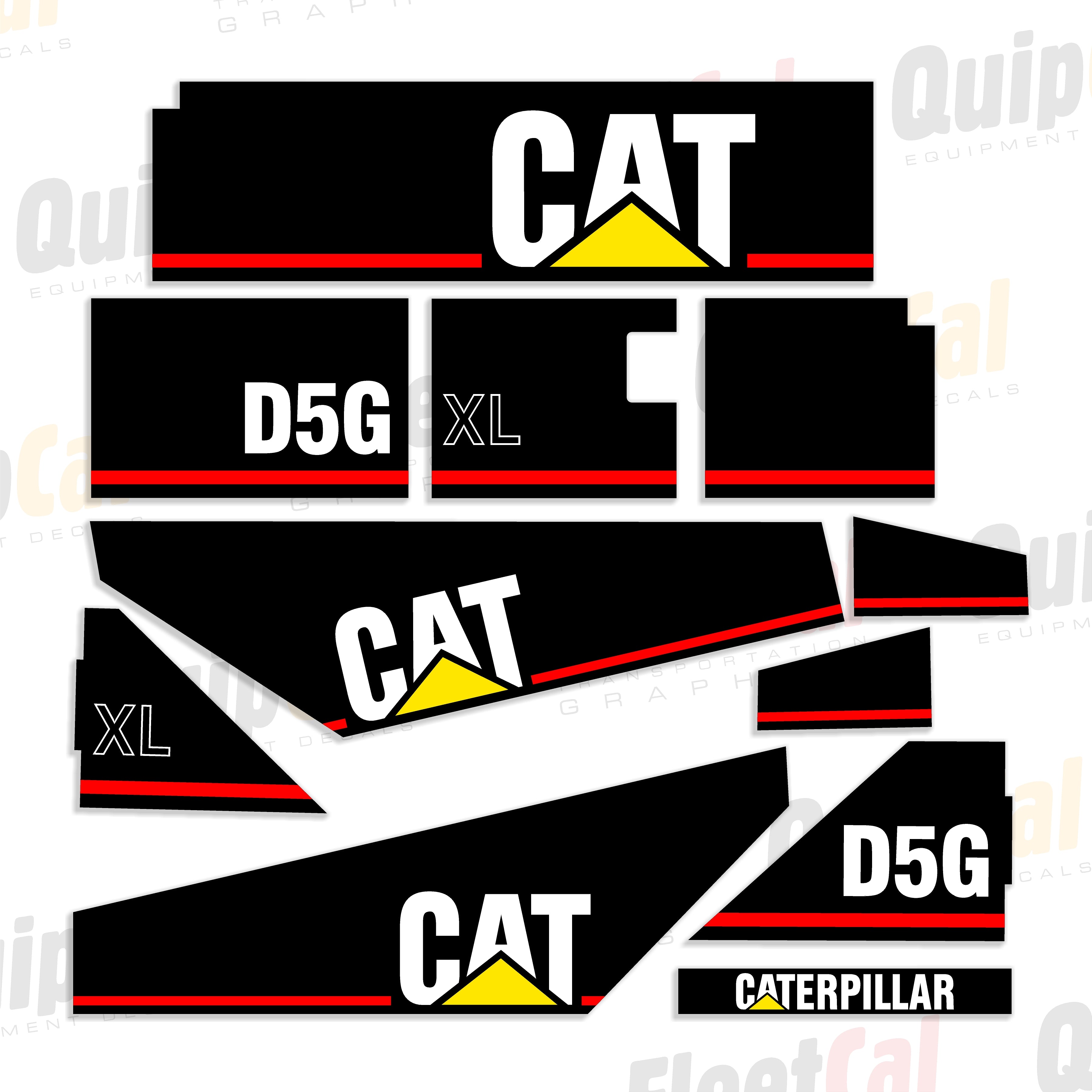 Cat D5G XL Dozer Marking Decal Set – Truck and Equipment Decals