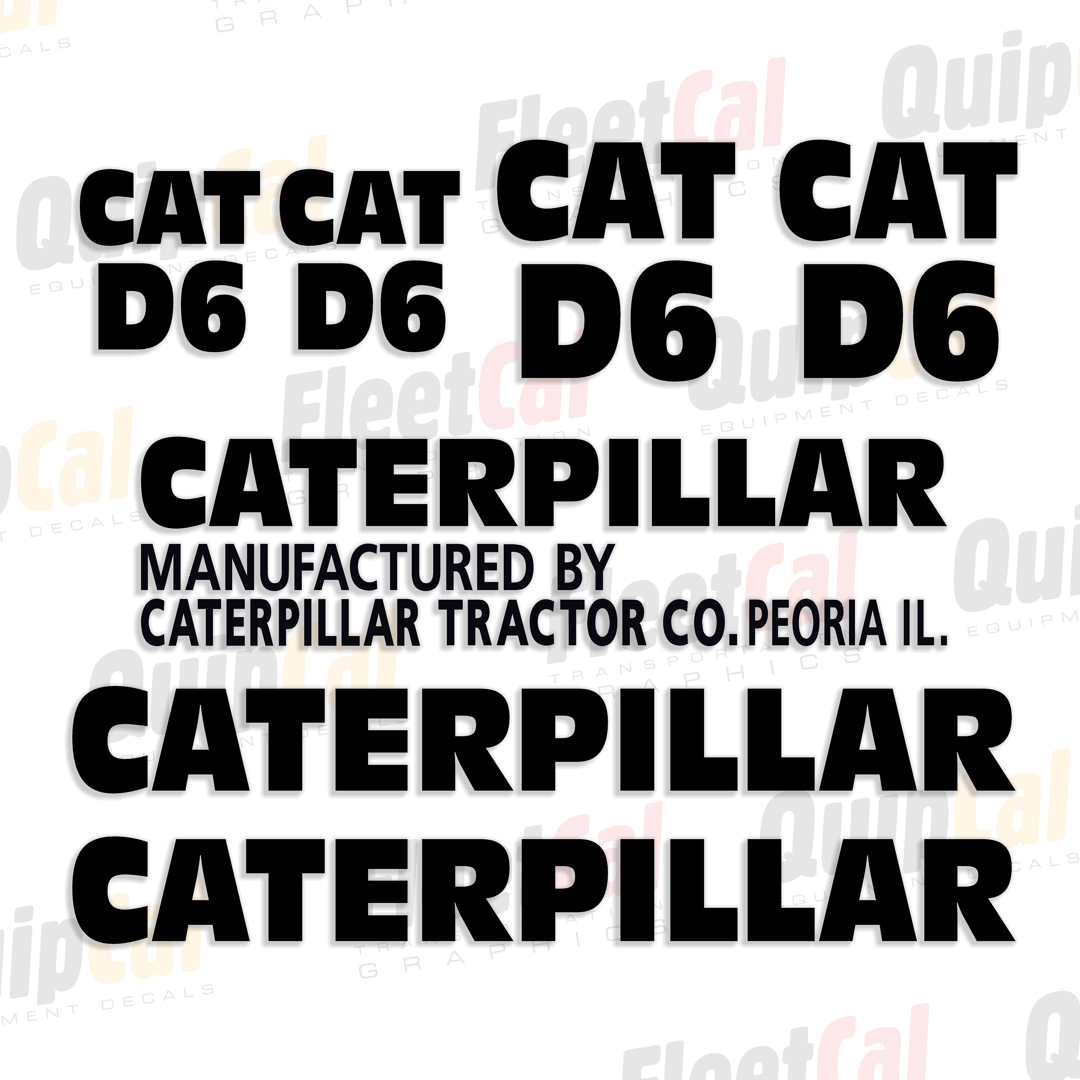 Cat D6 Dozer 1950s Model Marking Decal Set (Non-Turbo) – Truck and ...