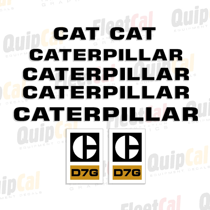 Cat D7G Dozer Marking Decal Set – Truck and Equipment Decals