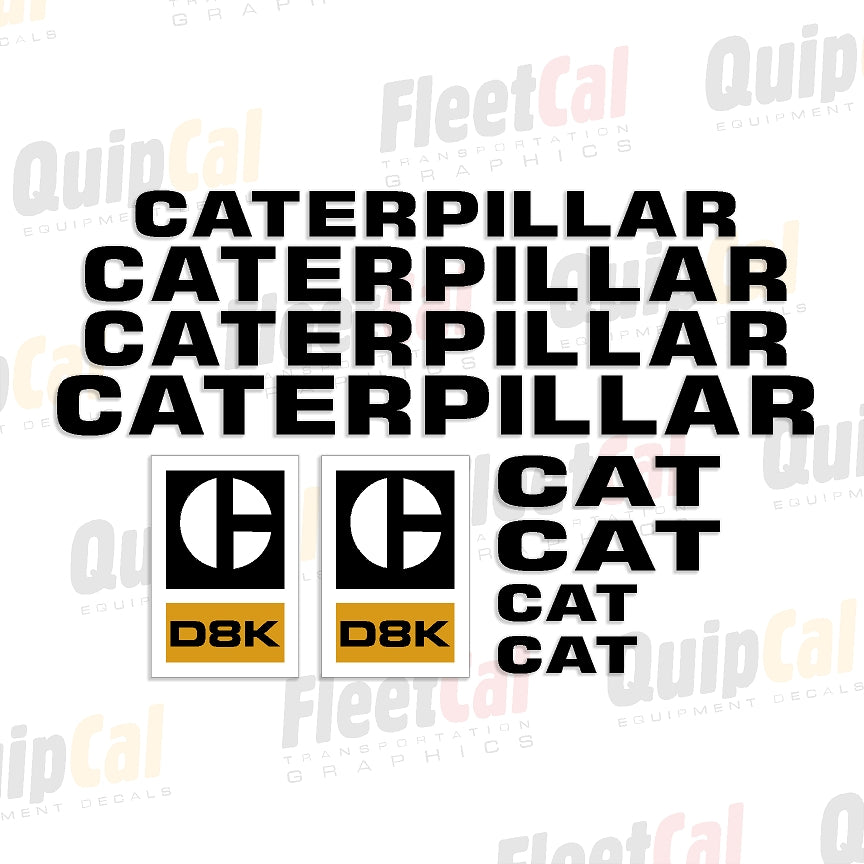 Cat D8K Dozer Marking Decal Set – Truck and Equipment Decals