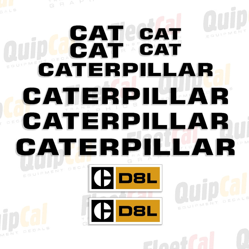 Cat D8L Dozer Marking Decal Set – Truck and Equipment Decals