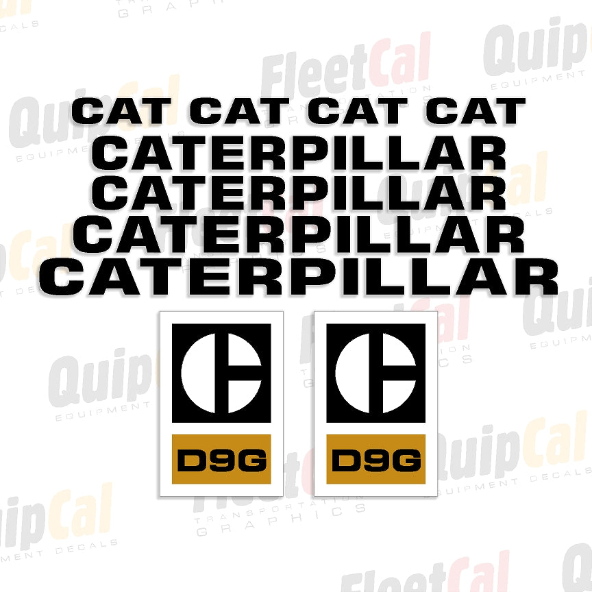 Cat D9G Dozer Marking Decal Set – Truck and Equipment Decals