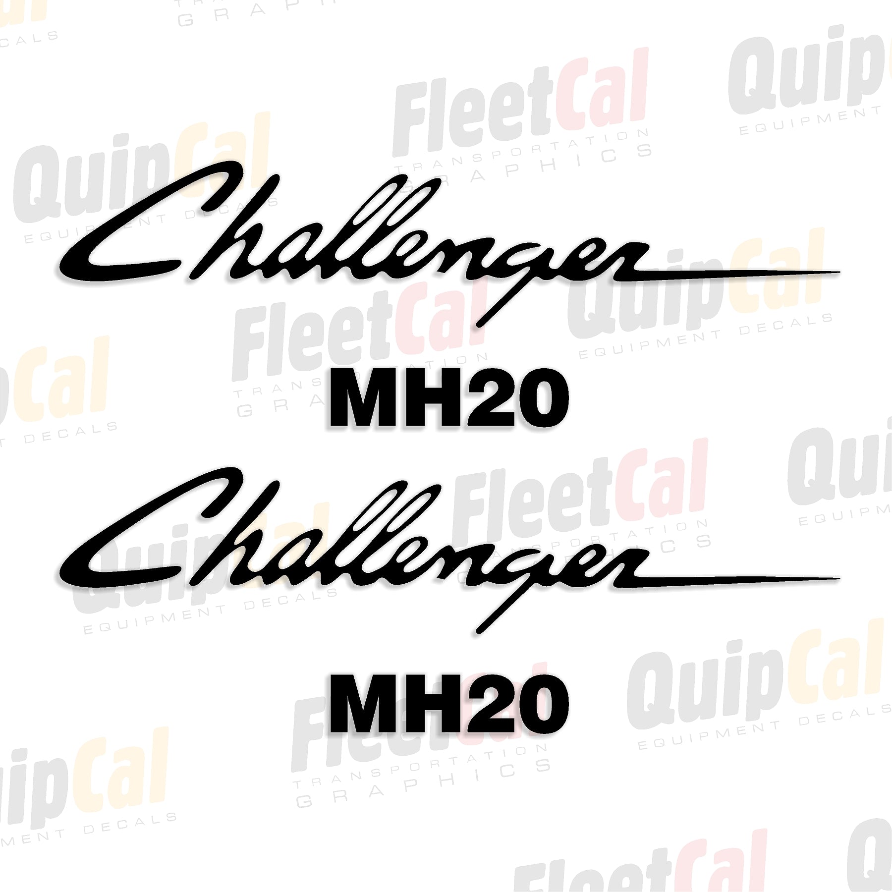 Challenger MH20 Backhoe Attachment Marking Decals – Truck and Equipment ...