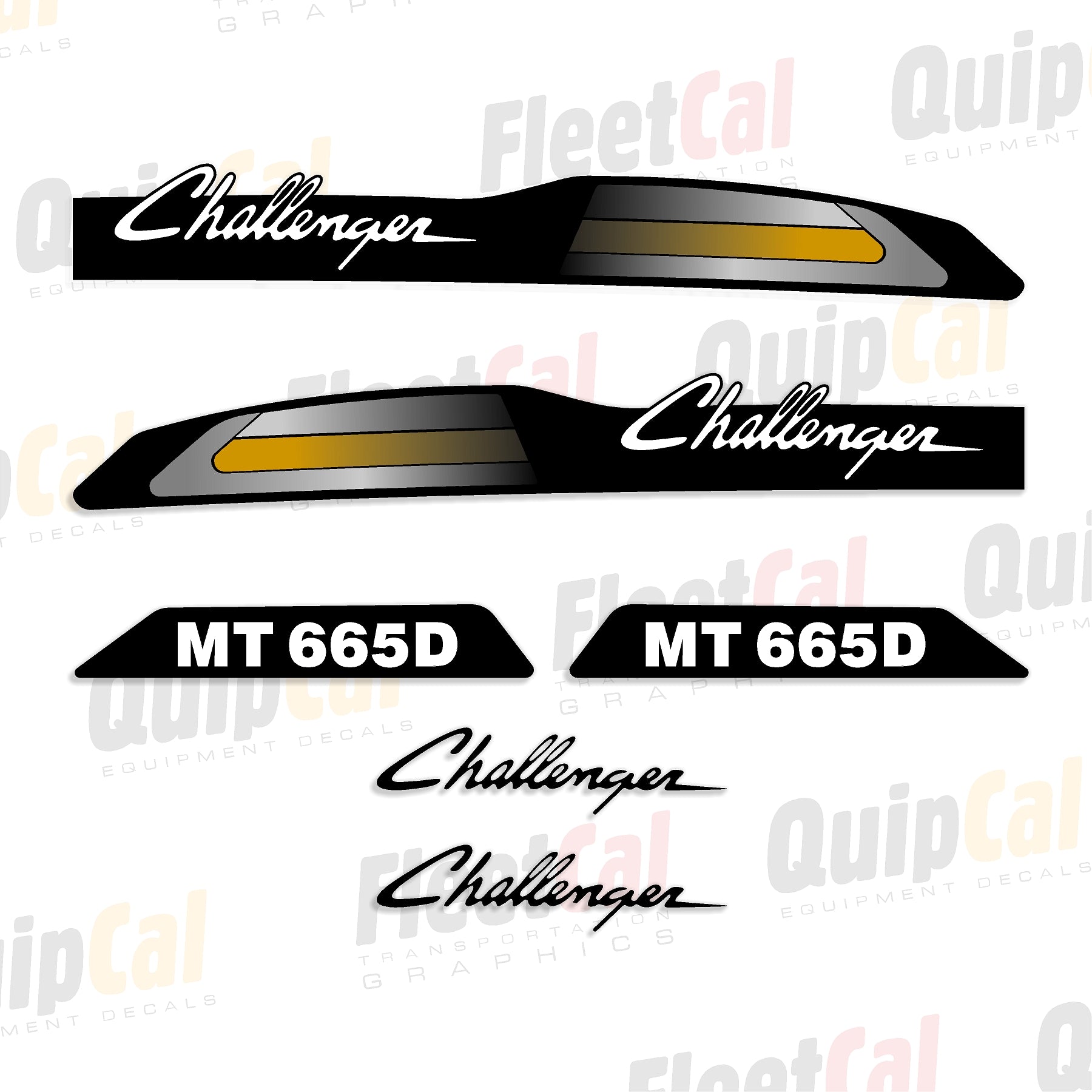 Challenger MT665D Tractor Marking Decal Set – Truck and Equipment Decals