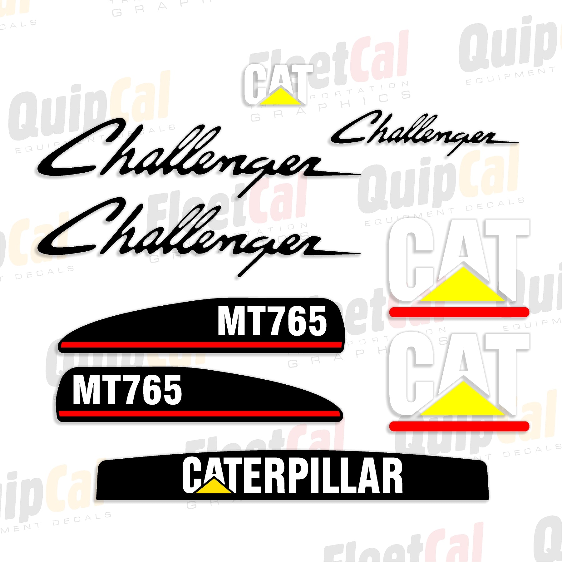 Cat Challenger MT765 Tractor Marking Decal Set – Truck and Equipment Decals