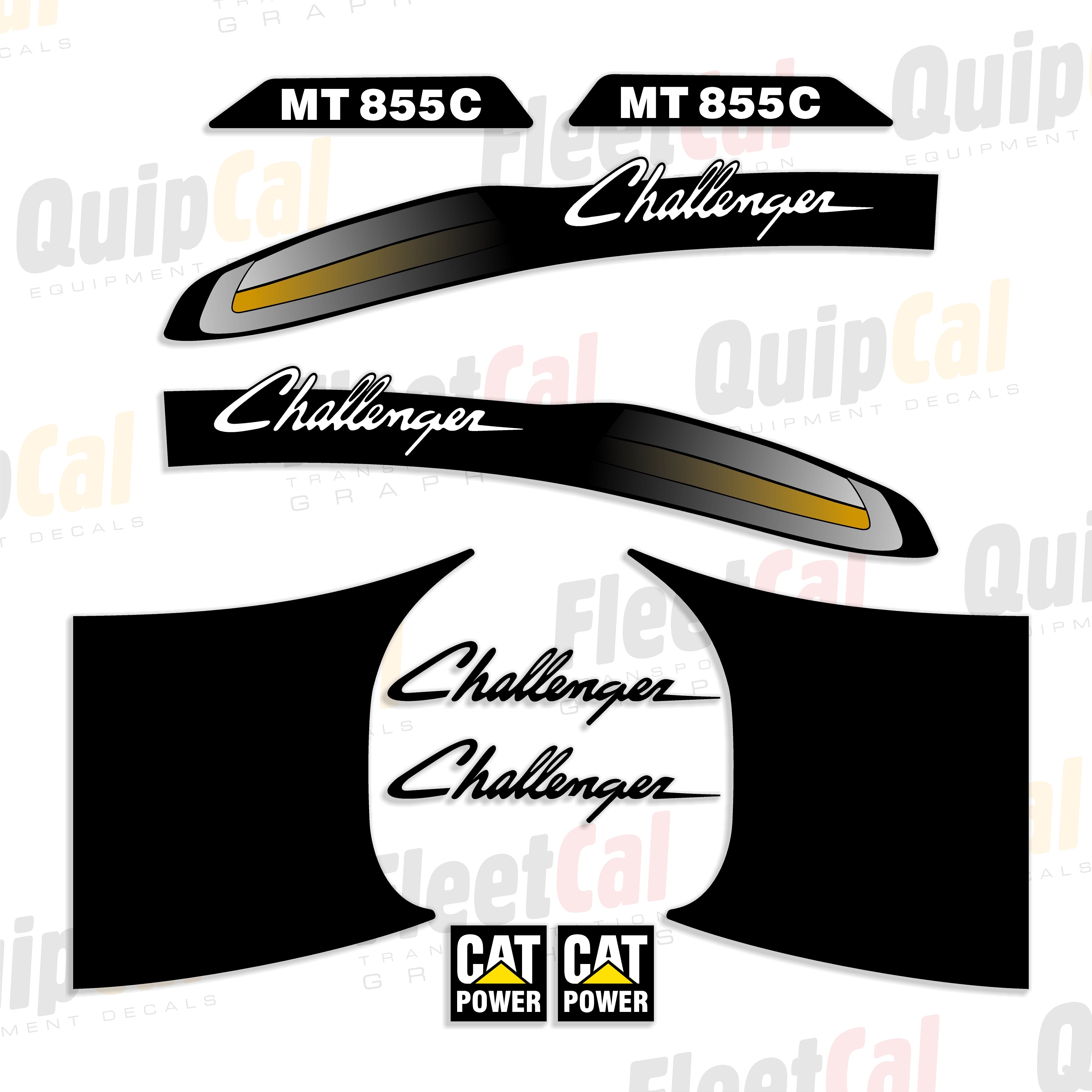 Challenger MT855C Tractor Marking Decal Set – Truck and Equipment Decals