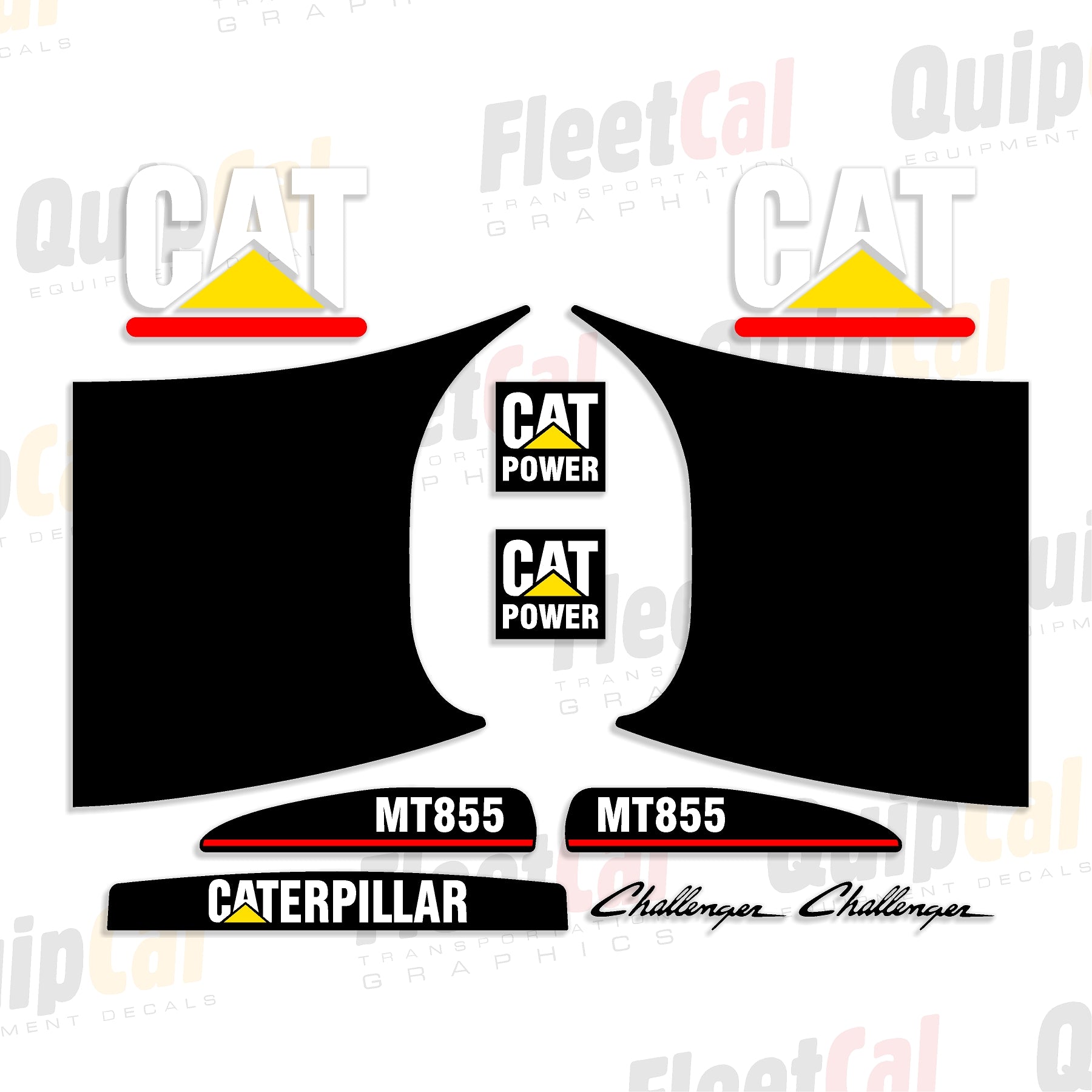 Cat Challenger MT855 Tractor Marking Decal Set – Truck and Equipment Decals