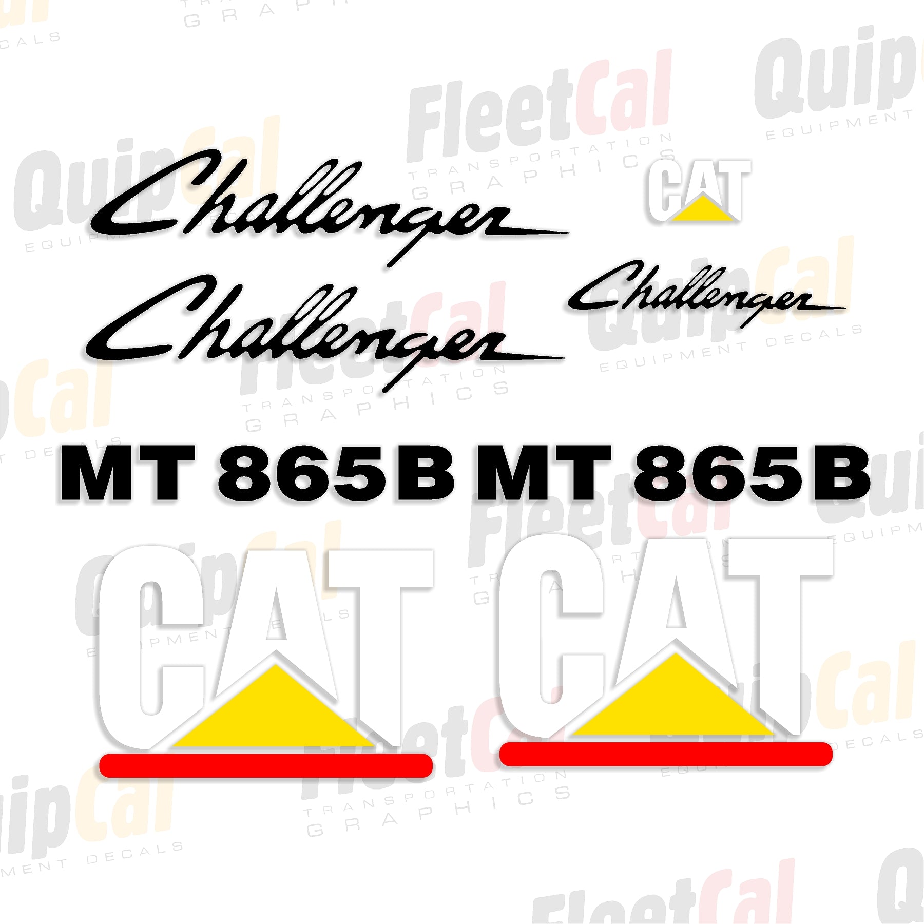 Cat Challenger MT865B Tractor Marking Decal Set – Truck and Equipment ...