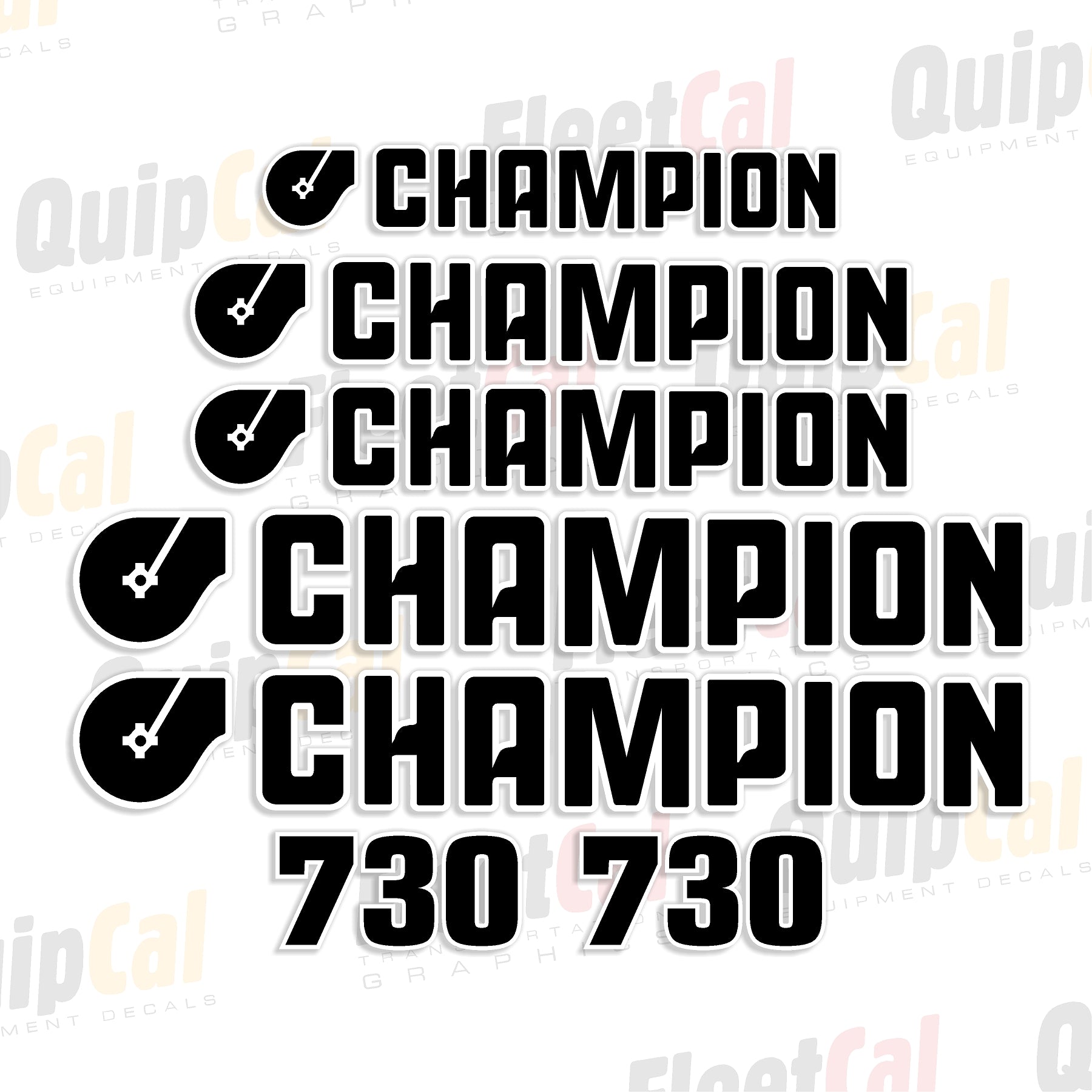 Champion 730 Grader Decal Set – Truck and Equipment Decals
