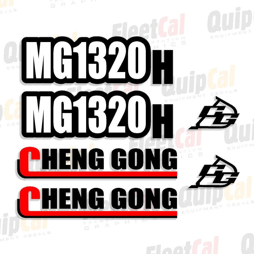 Cheng Gong MG1320H Moter Grader Marking Decal Set – Truck and Equipment ...