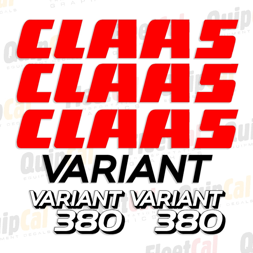 Claas Variant 380 Round Baler Marking Decal Set – Truck and Equipment ...
