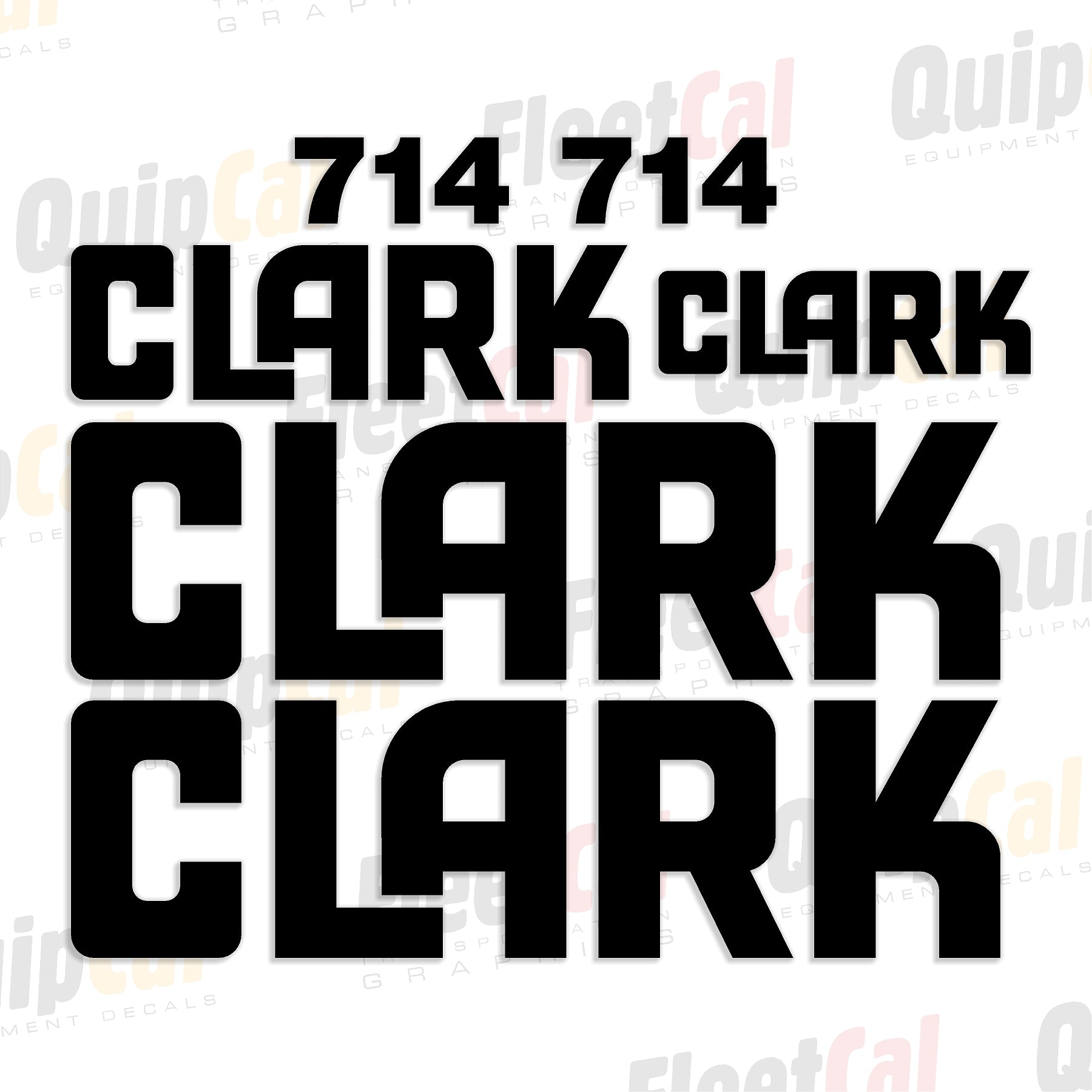 Clark 714 Rough Terrain Crane Marking Decal Set – Truck and Equipment ...