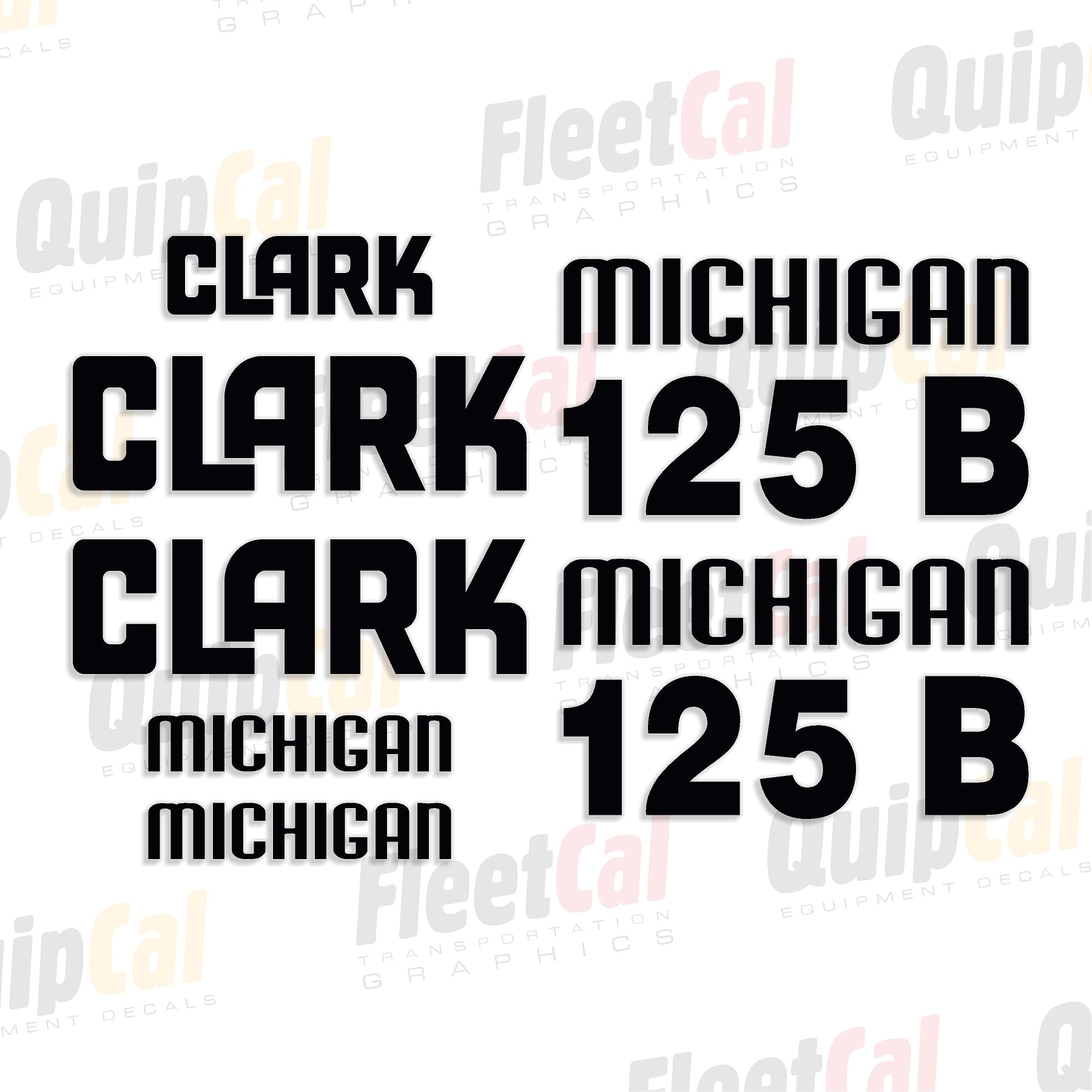 Clark Michigan 125B Wheel Loader Marking Decal Set – Truck and ...