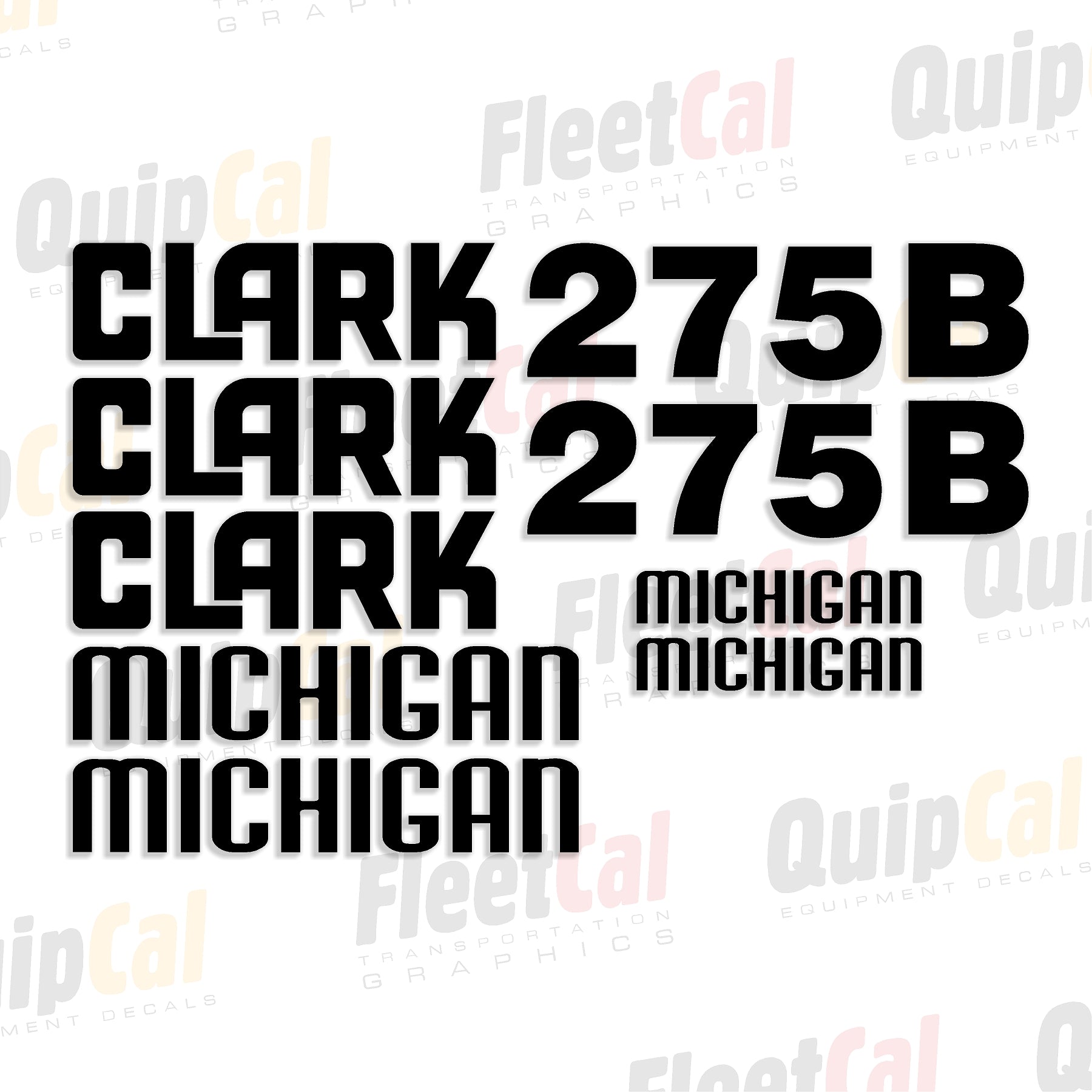 Clark Michigan 275B Wheel Loader Marking Decal Set – Truck and ...