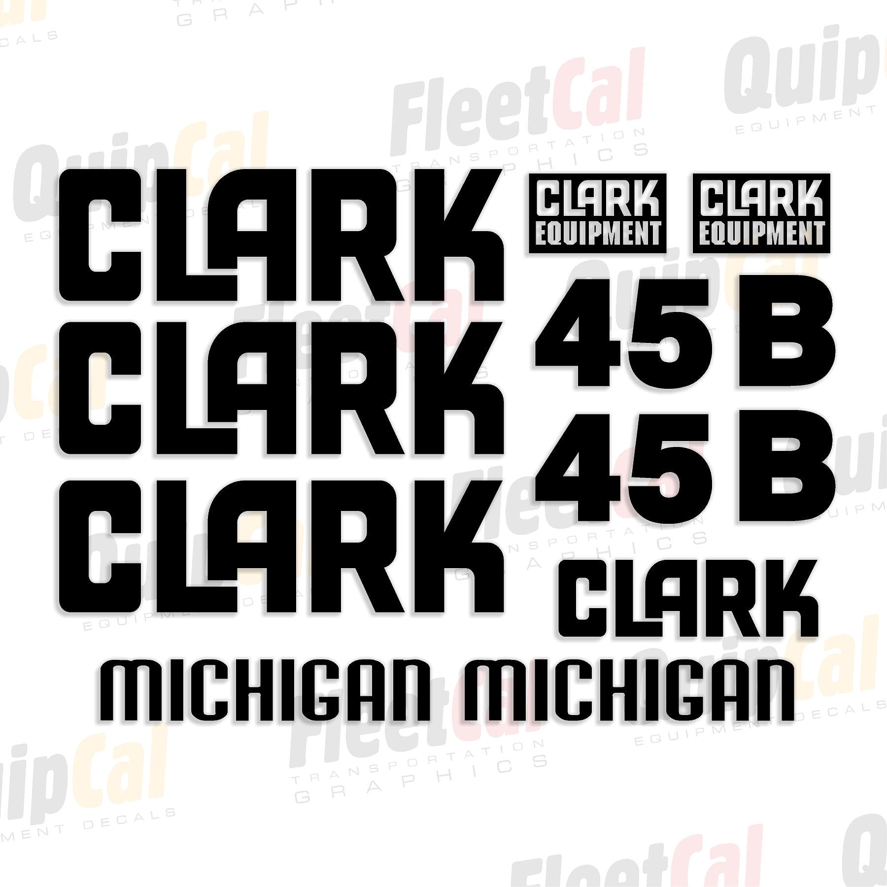 Clark Michigan 45B Wheel Loader Marking Decal Set – Truck and Equipment ...