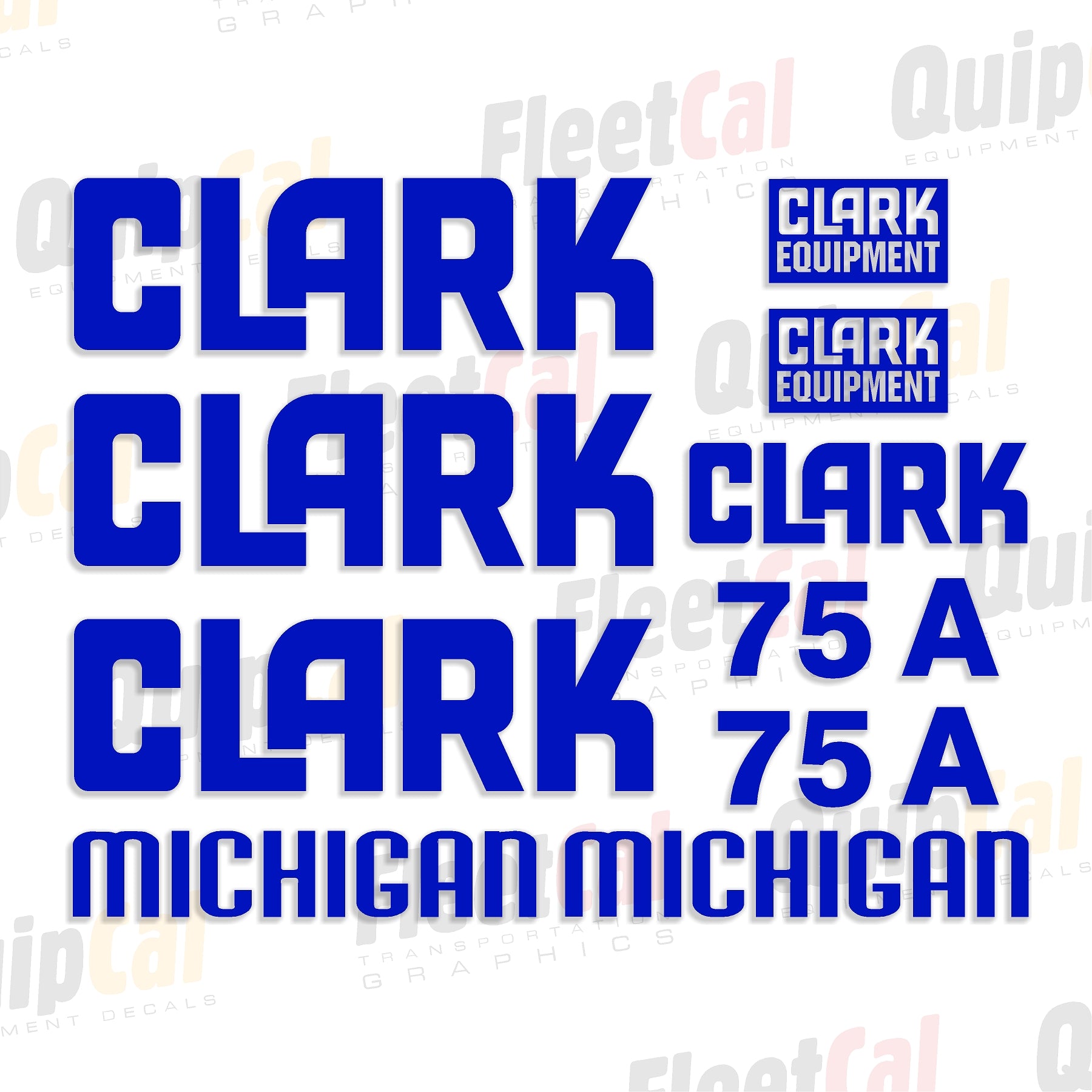 Clark Michigan 75A Wheel Loader Marking Decal Set – Truck and Equipment ...