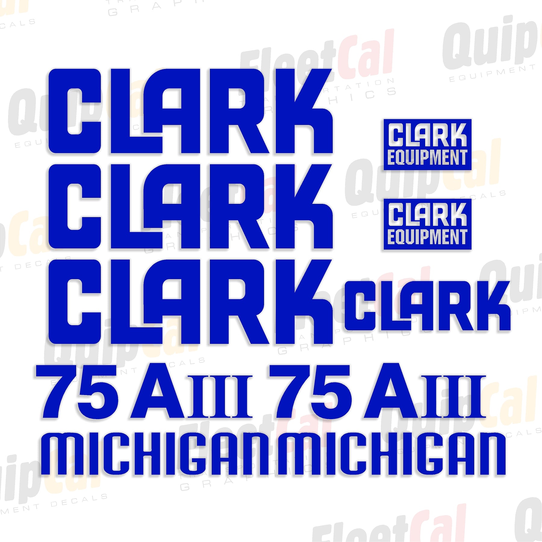 Clark Michigan 75A III Wheel Loader Marking Decal Set – Truck and ...