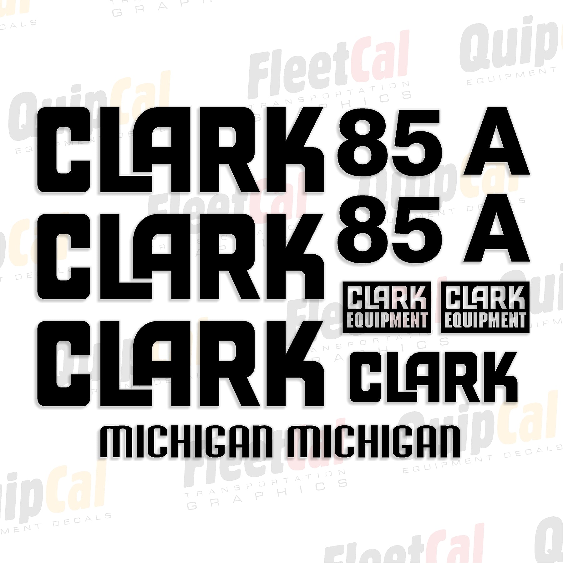 Clark Michigan 85A Wheel Loader Marking Decal Set – Truck and Equipment ...