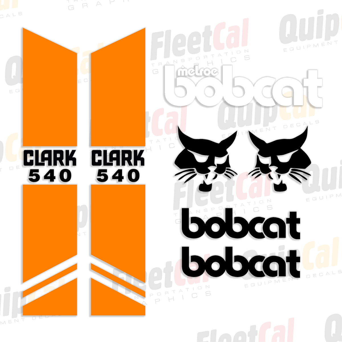 Clark Bobcat 540 Skid Loader Marking Decal Set – Truck and Equipment Decals