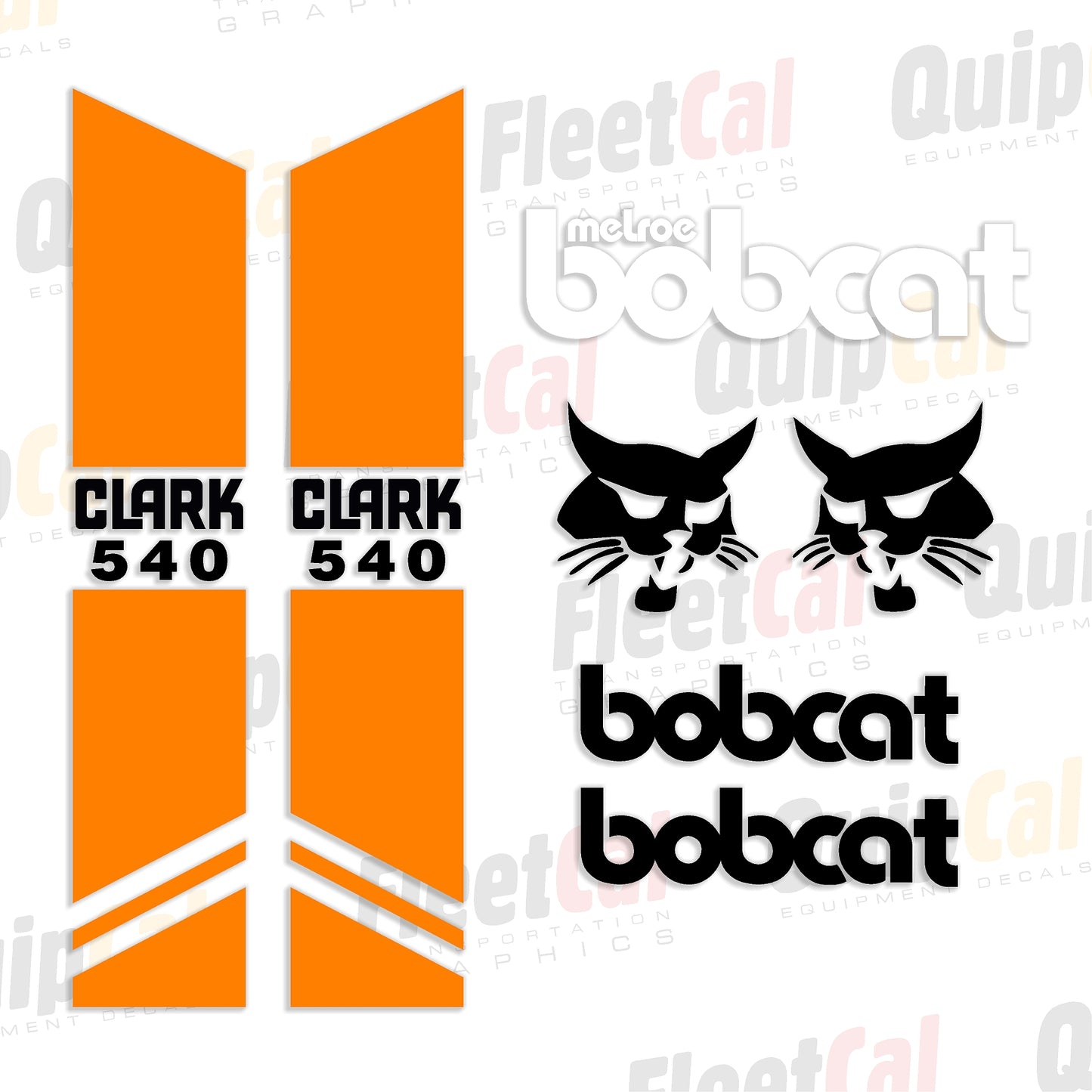 Clark Bobcat 540 Skid Loader Marking Decal Set – Truck and Equipment Decals