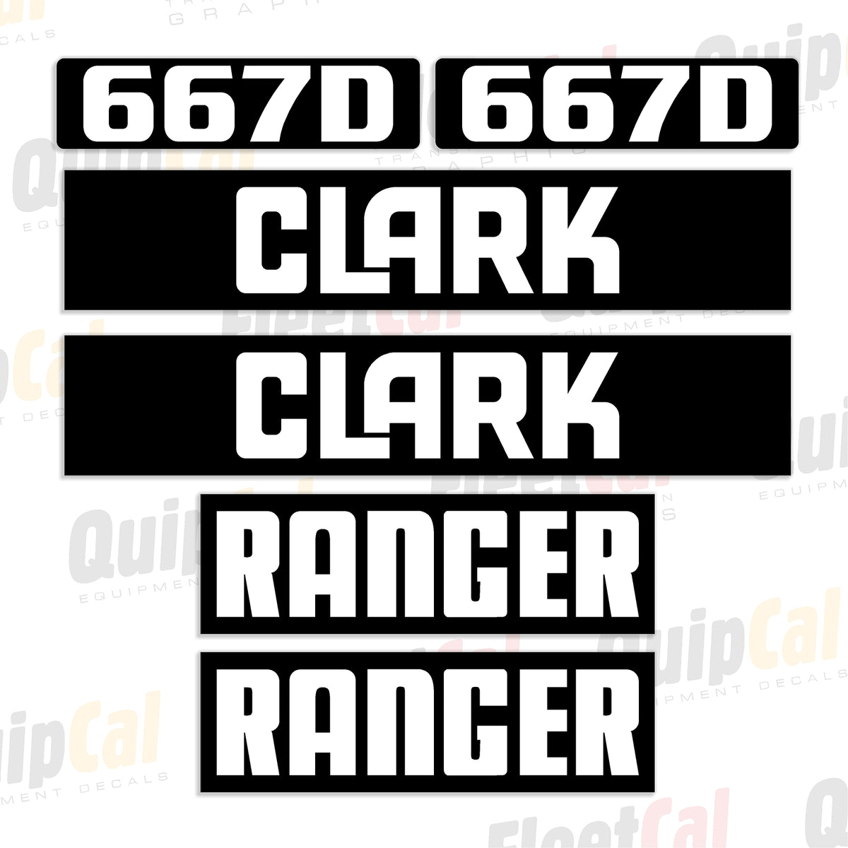 Clark Ranger 667D Grapple Skidder Marking Decal Set – Truck and ...